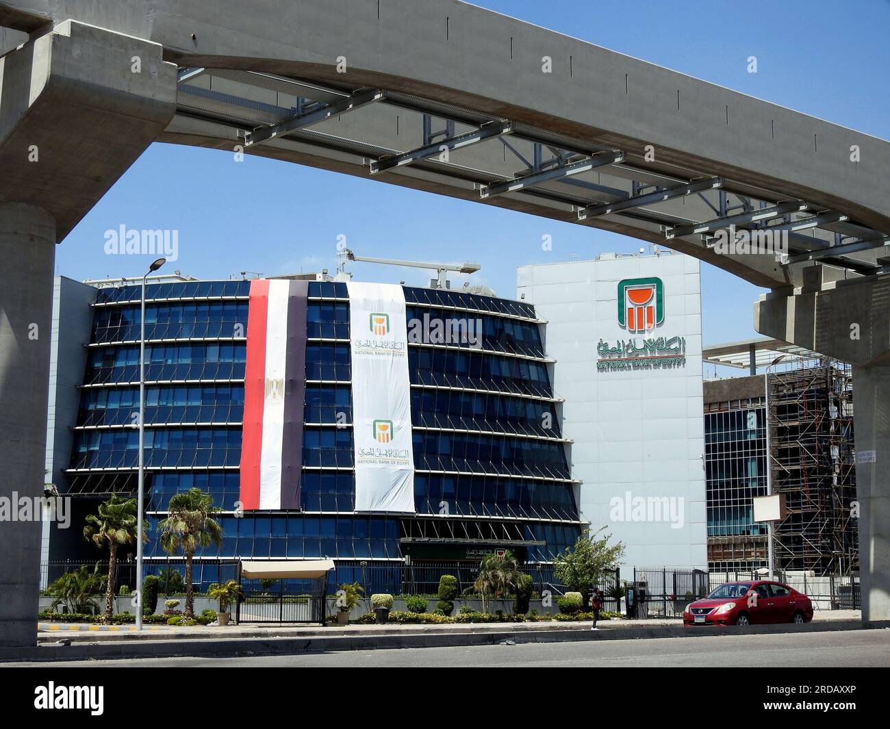 Cairo, Egypt, June 29 2023: Cairo Monorail columns and railway The ...