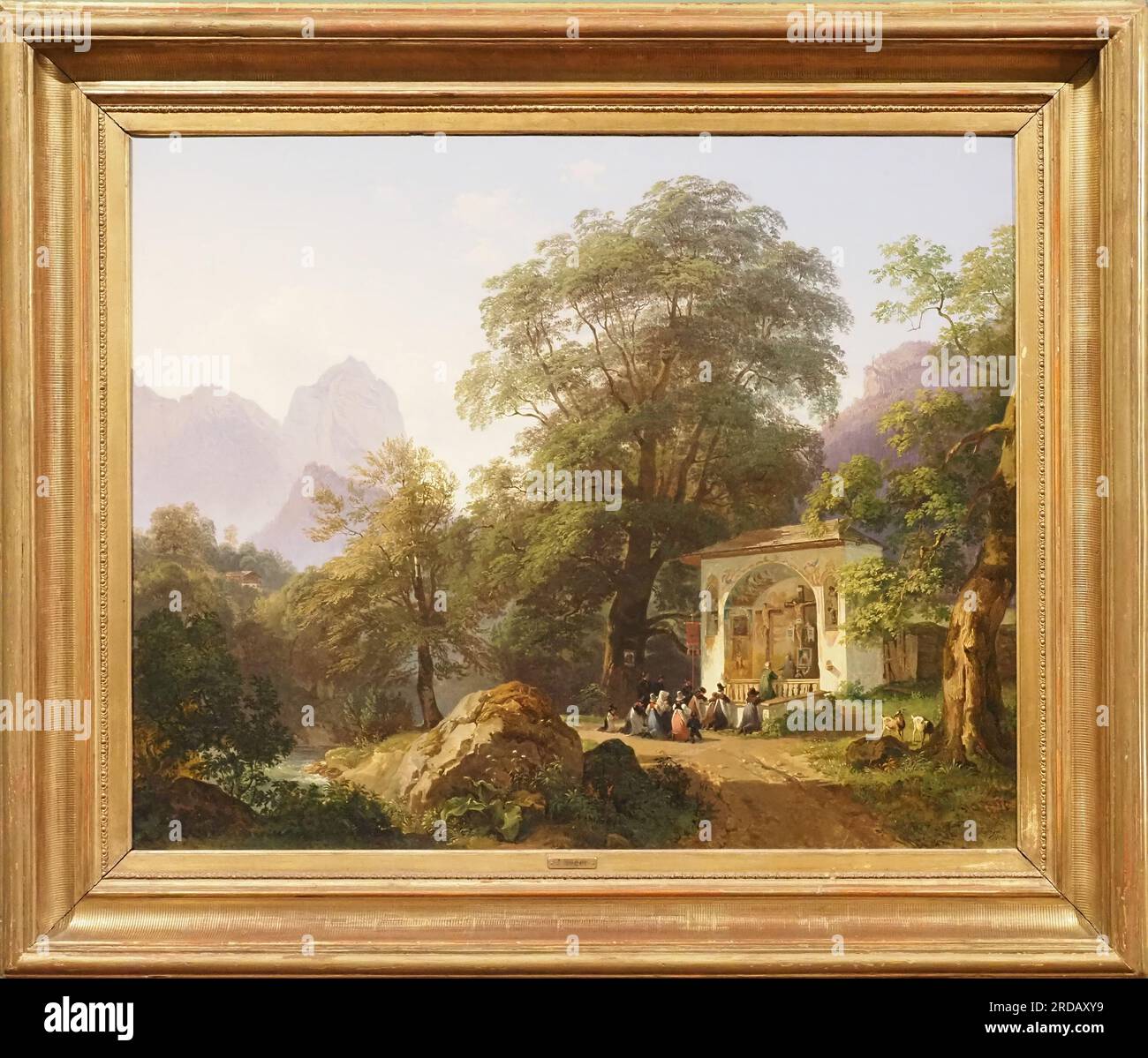 Forest Chapel, oil. on canvas, 1835. Creator: Joseph Martin Hoger ...