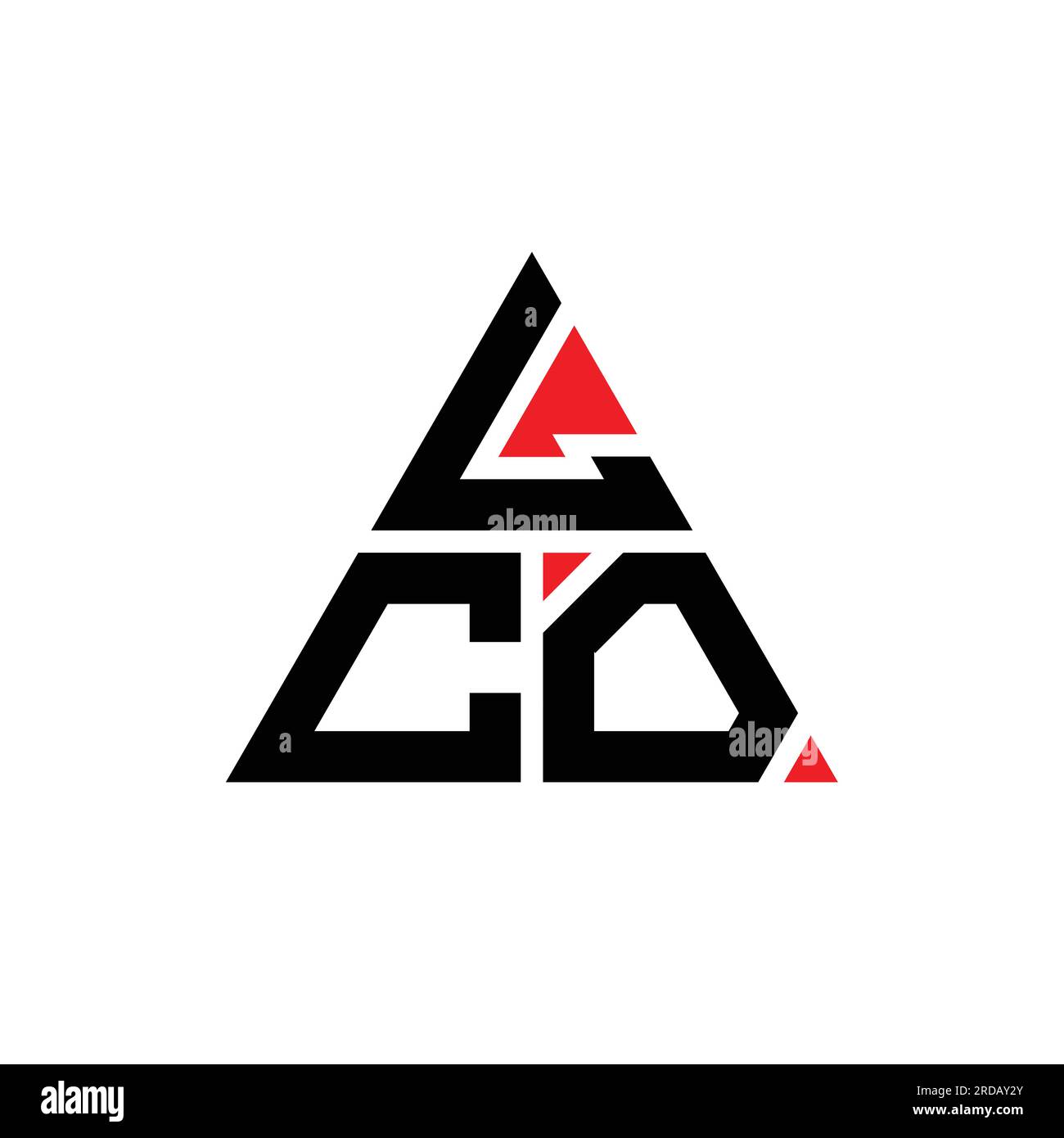 LCO triangle letter logo design with triangle shape. LCO triangle logo ...