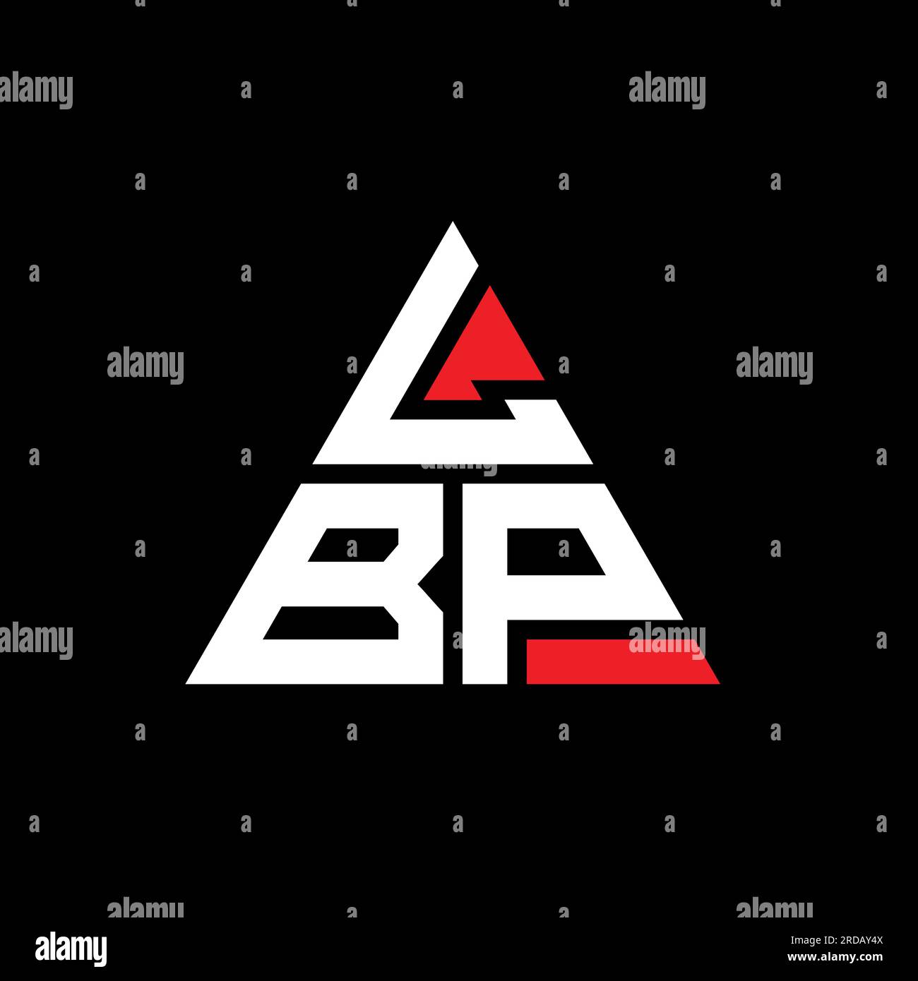 LBP triangle letter logo design with triangle shape. LBP triangle logo ...