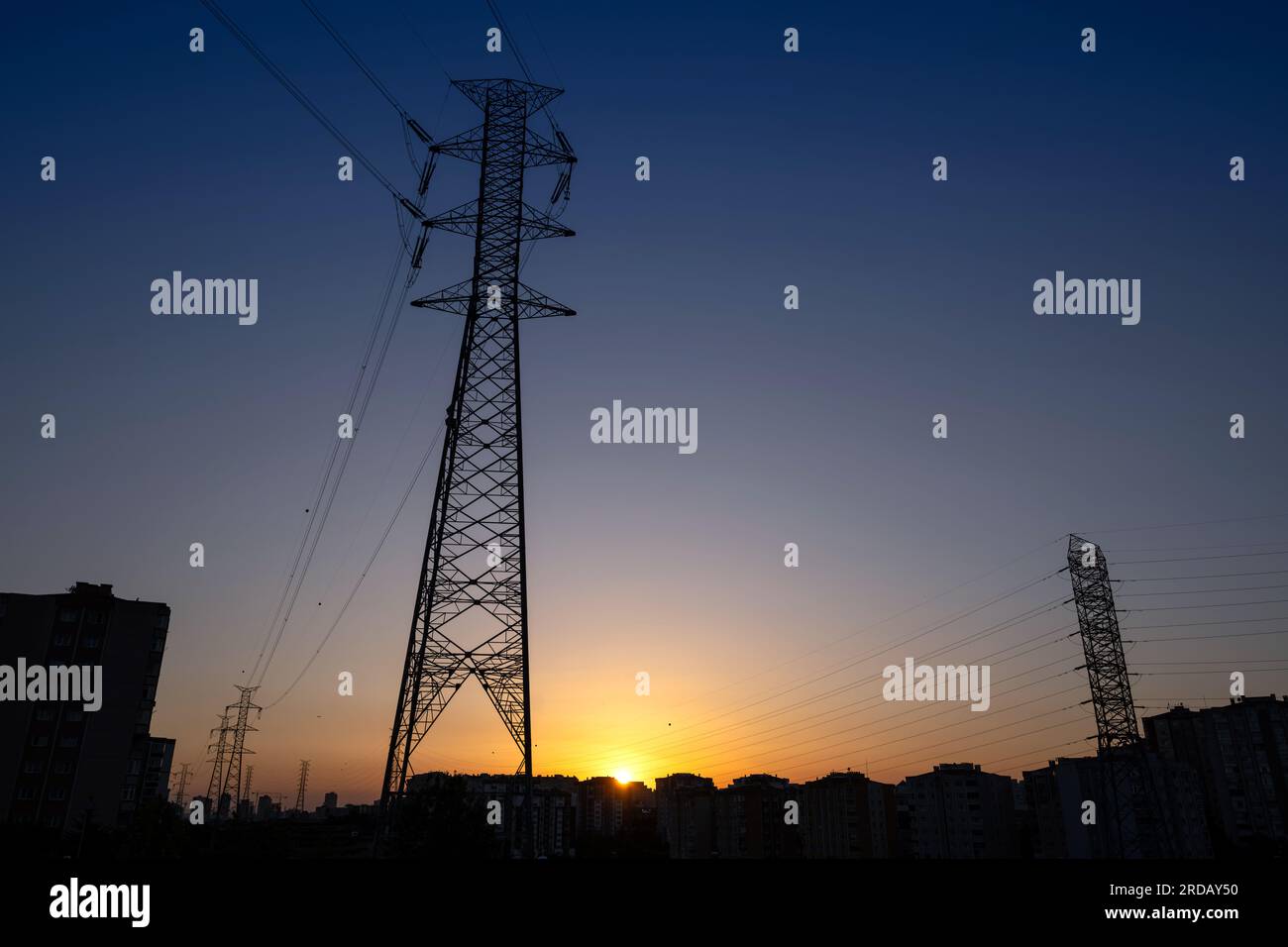 Beautiful photo of Electricity Transmission towers with High Tension ...