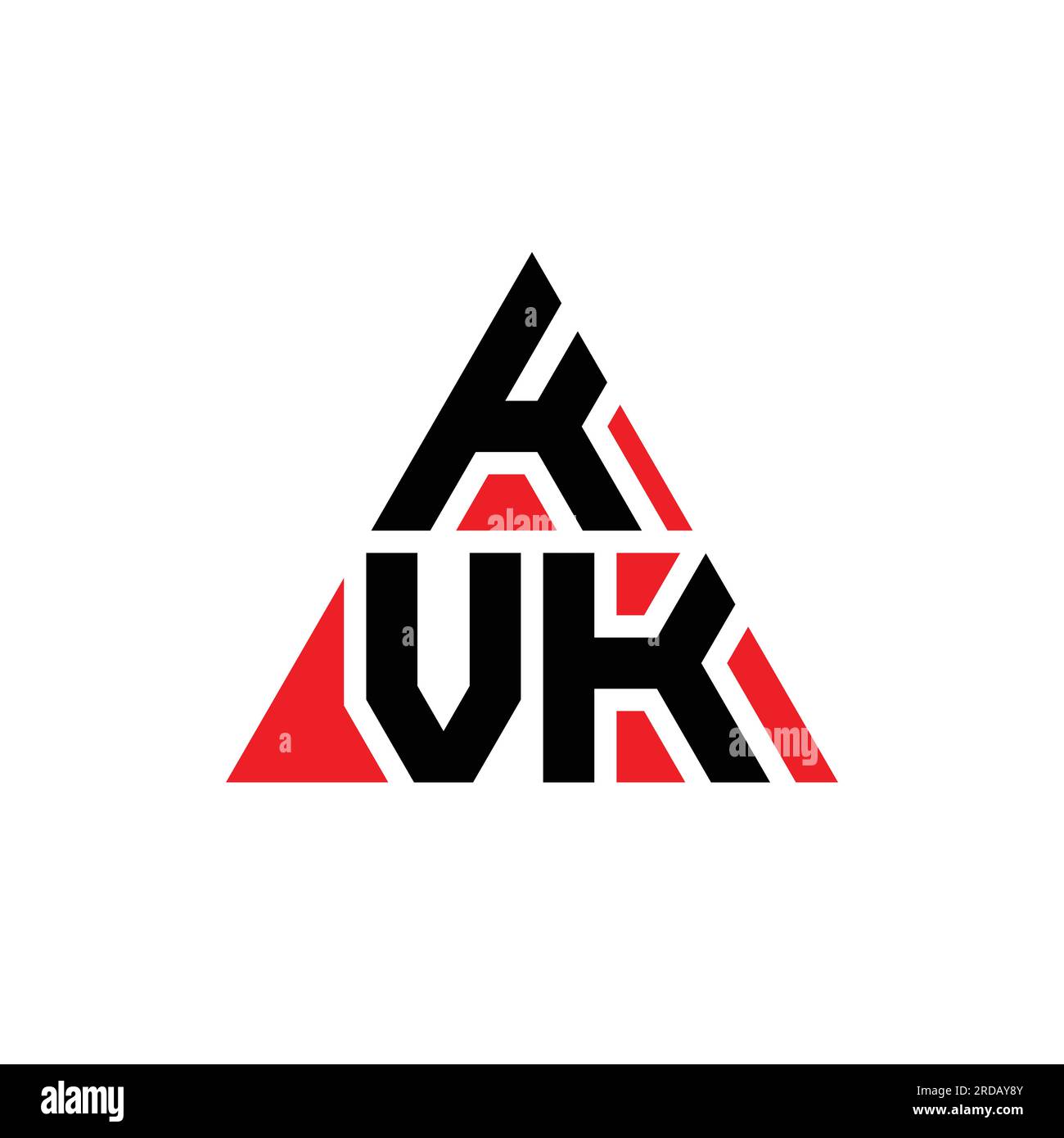 KVK triangle letter logo design with triangle shape. KVK triangle logo design monogram. KVK ...