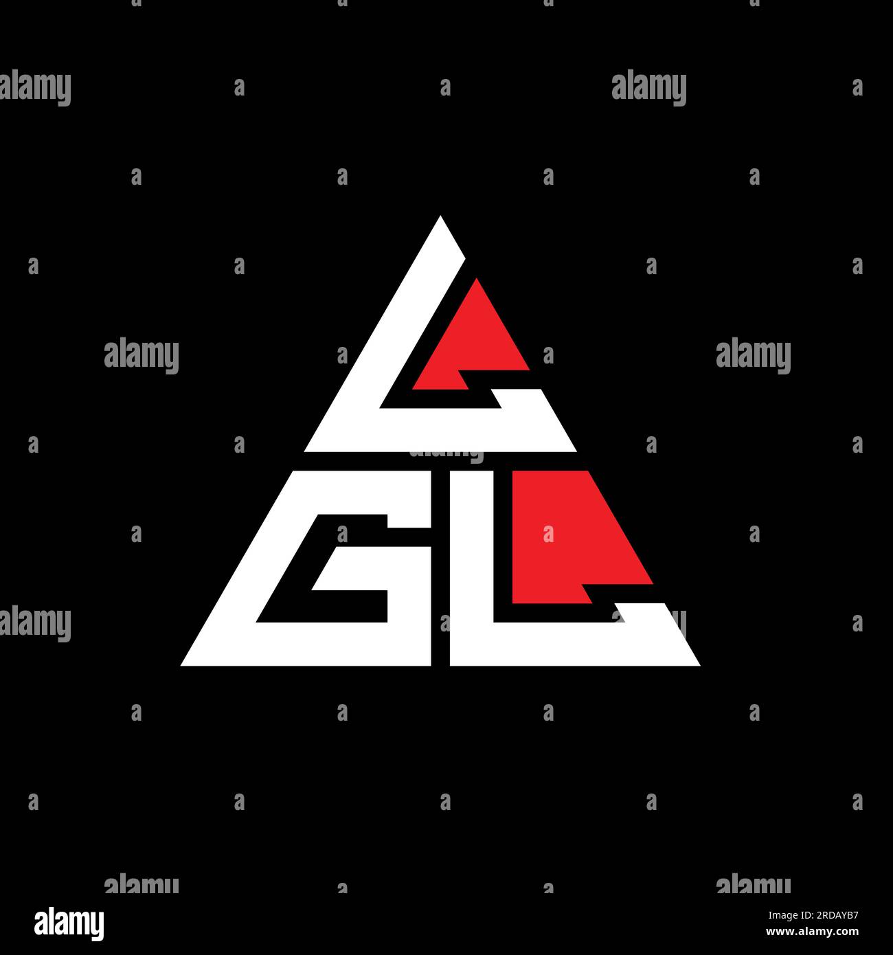LGL triangle letter logo design with triangle shape. LGL triangle logo ...