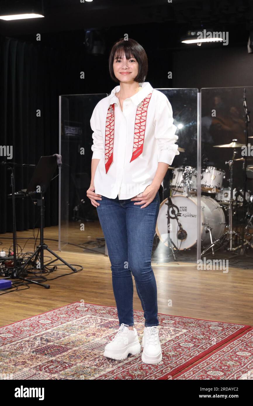 Malaysian film actress and pop singer Angelica Lee rehearses concert in ...