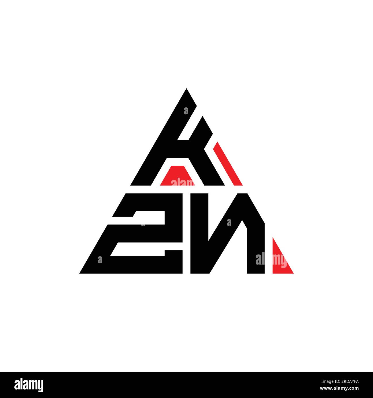 KZN triangle letter logo design with triangle shape. KZN triangle logo ...