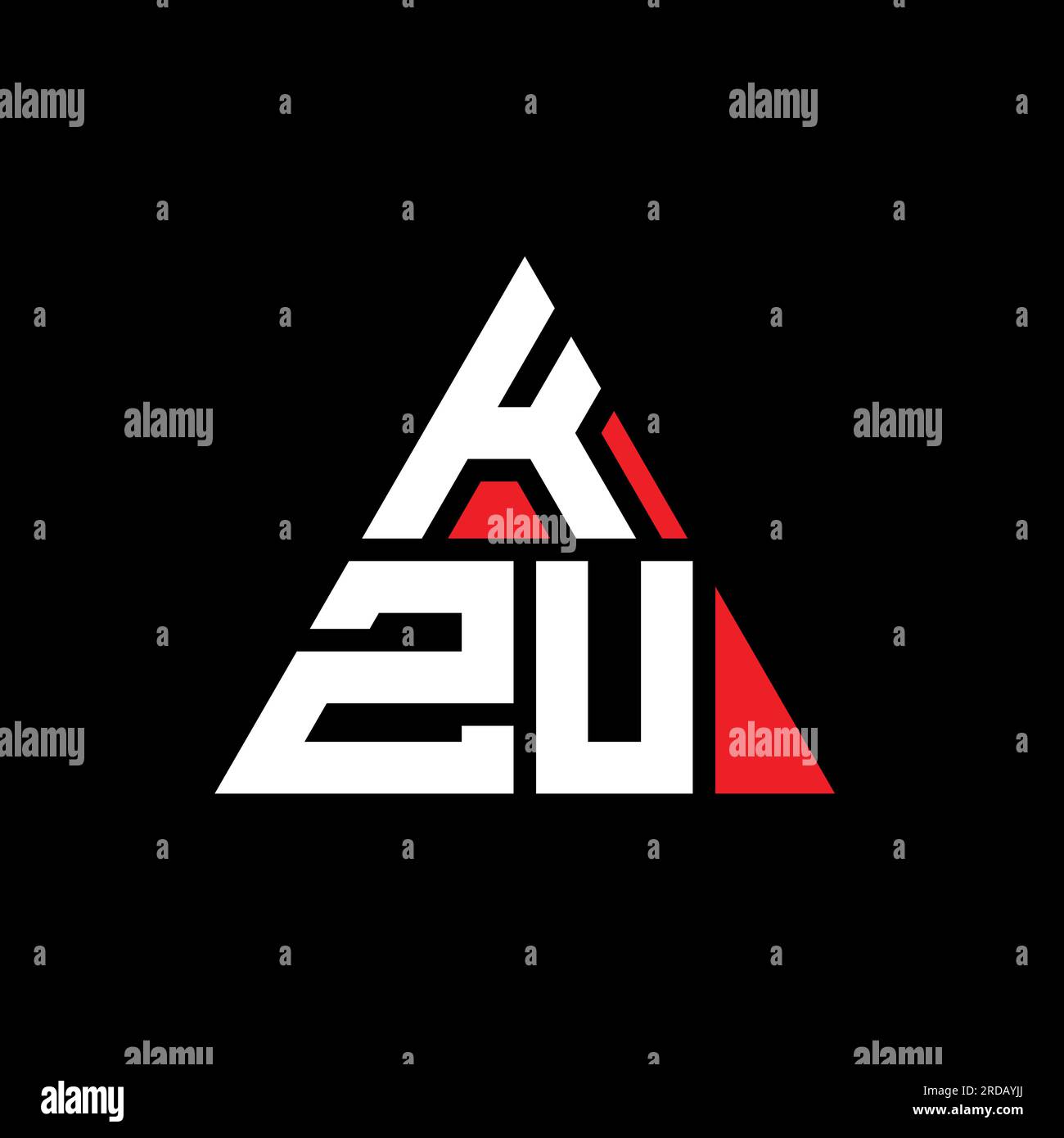 KZU triangle letter logo design with triangle shape. KZU triangle logo ...
