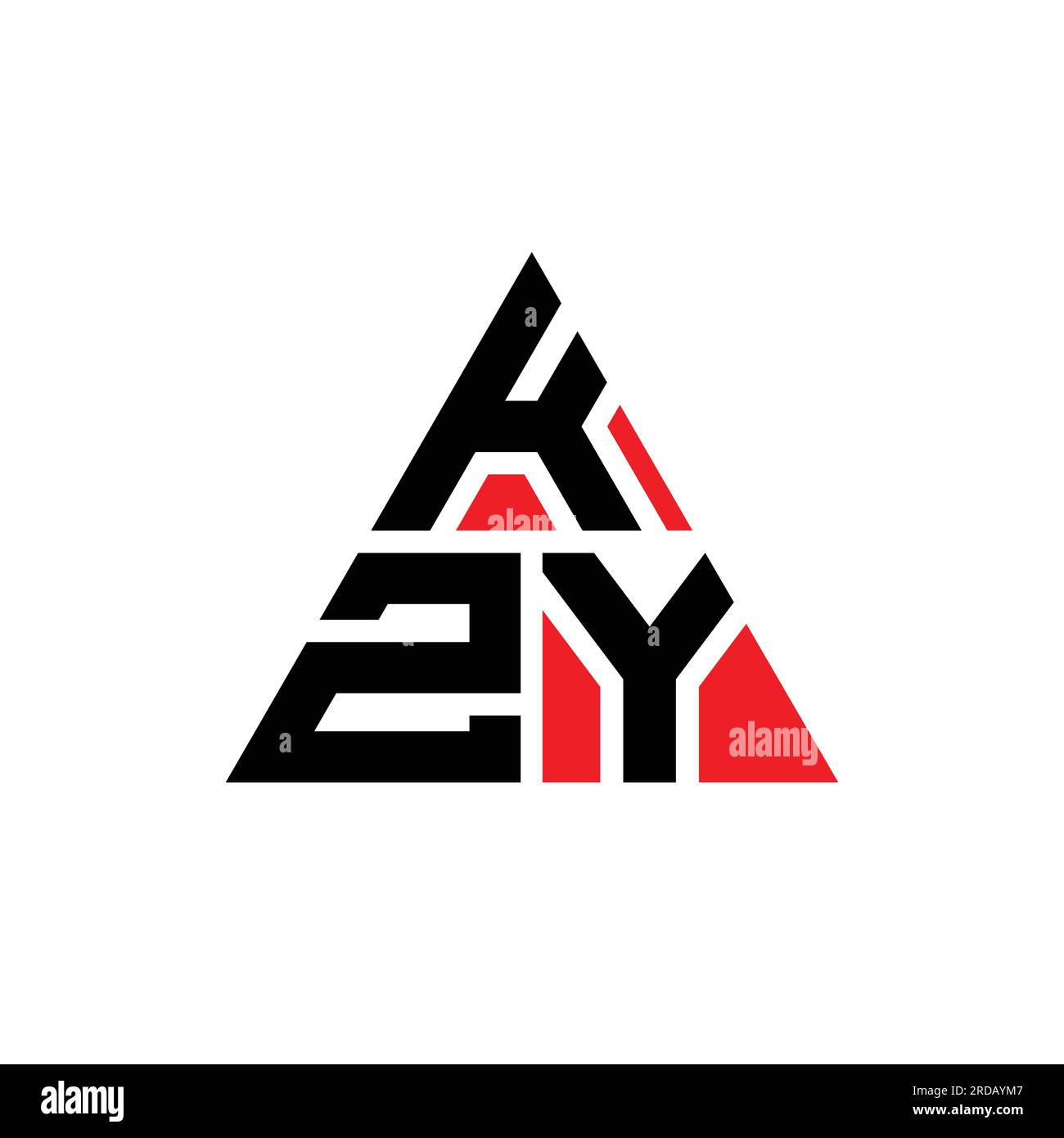 KZY triangle letter logo design with triangle shape. KZY triangle logo ...