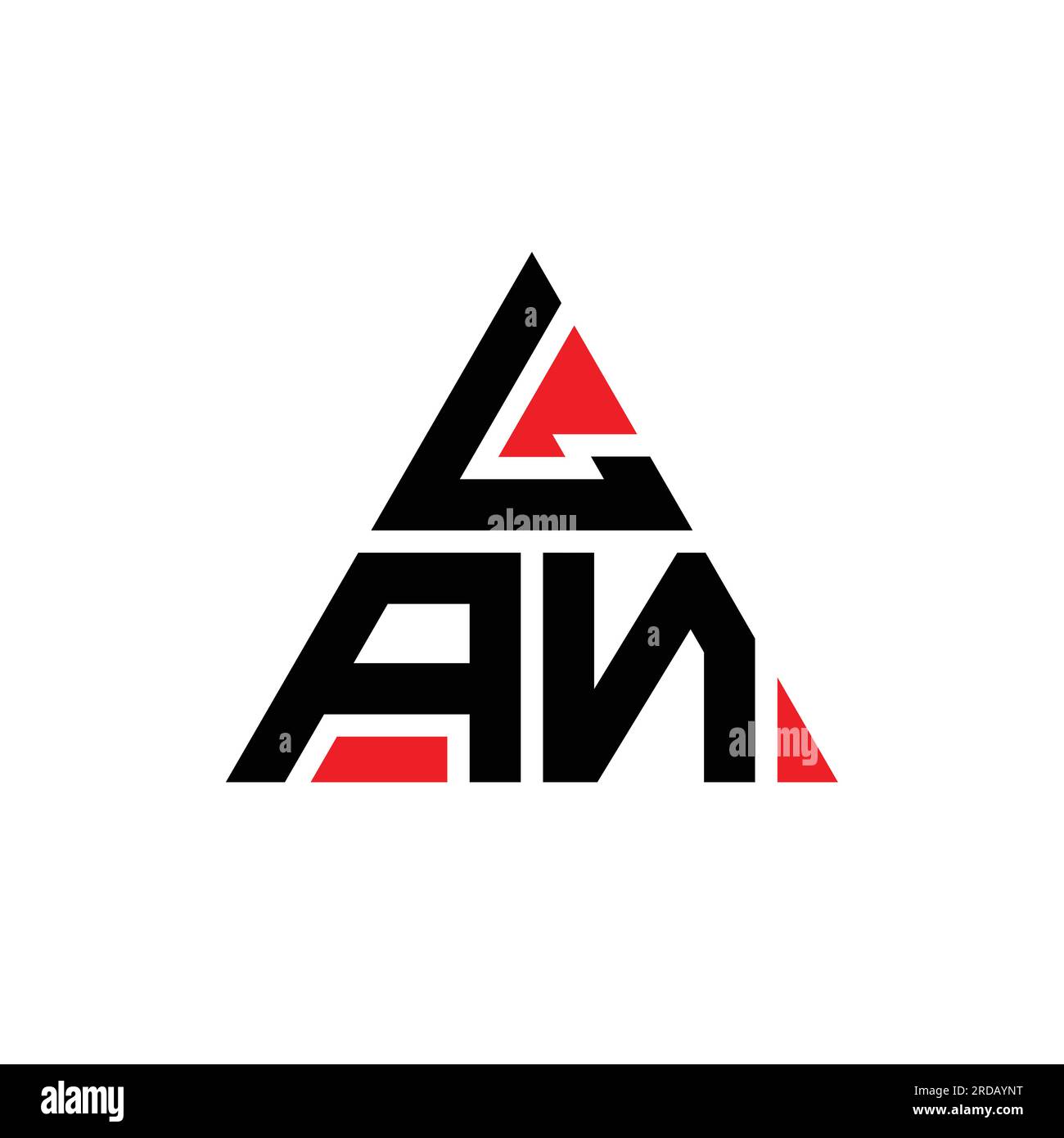 LAN triangle letter logo design with triangle shape. LAN triangle logo ...
