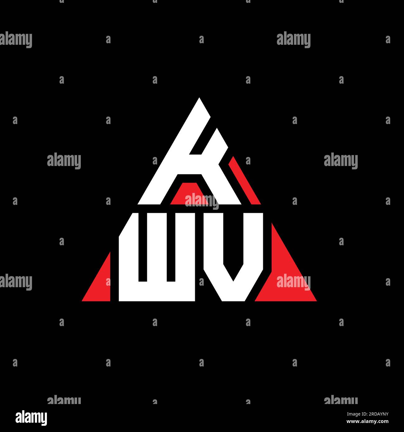 KWV triangle letter logo design with triangle shape. KWV triangle logo ...