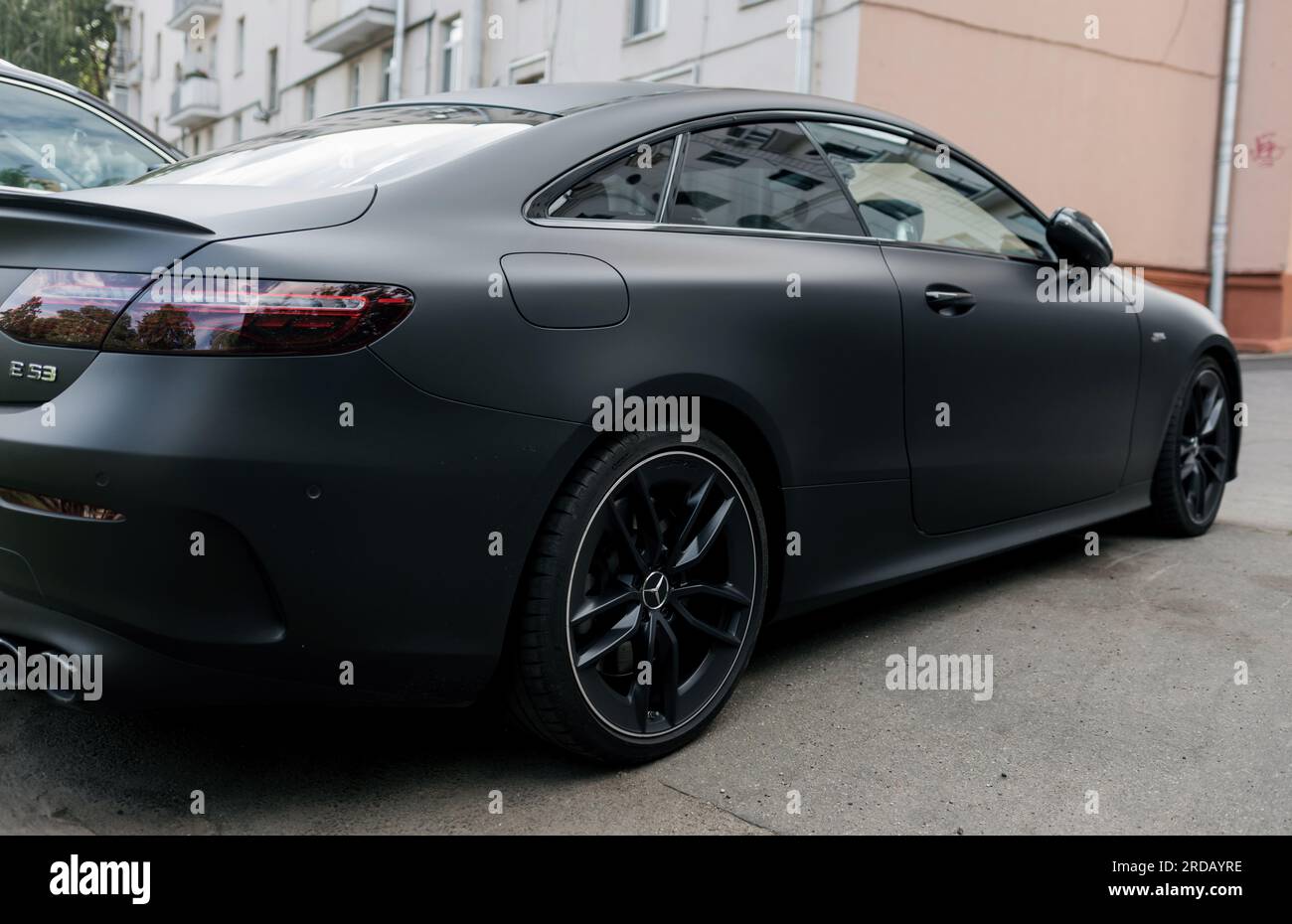 Minsk, Belarus, July 2023 - Mercedes-AMG E53. Rear view mercedes benz ...