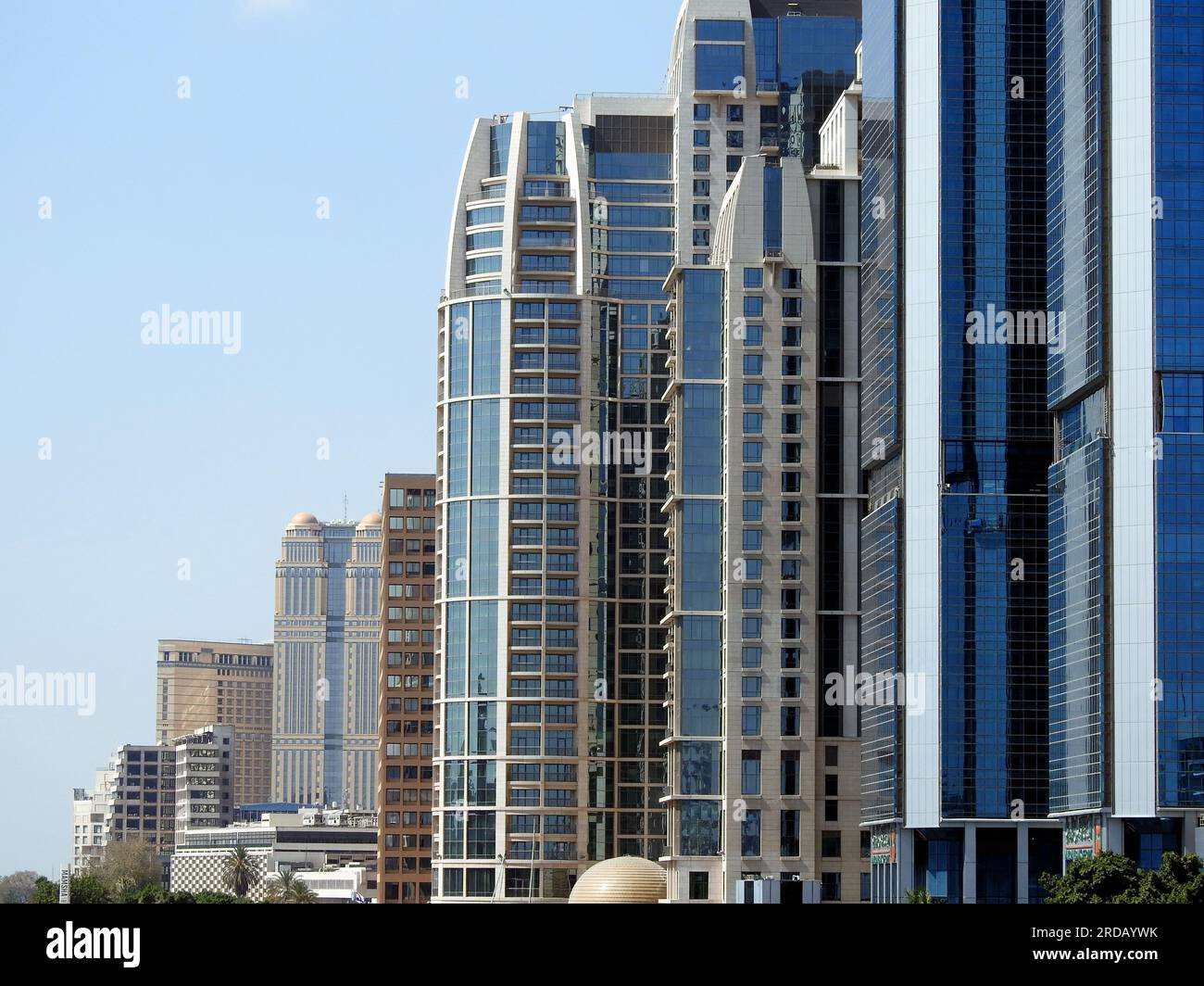 Cairo, Egypt, June 29 2023: High modern buildings skyscrapers on the ...