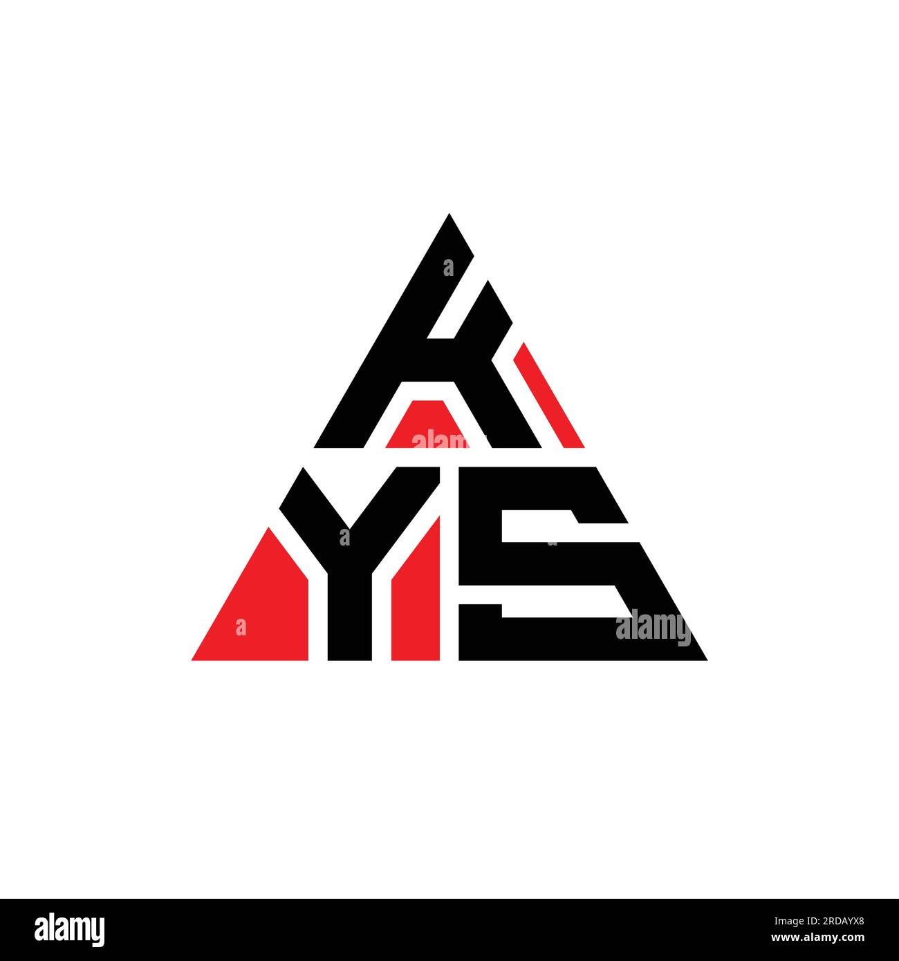 KYS triangle letter logo design with triangle shape. KYS triangle logo ...
