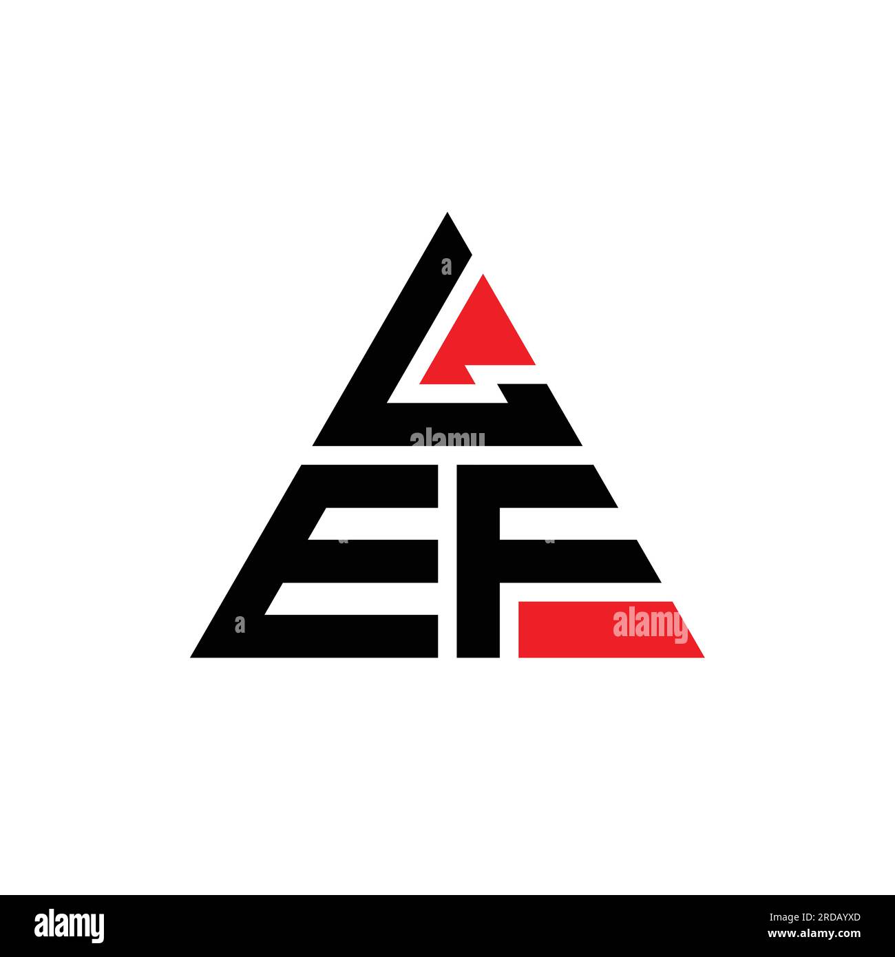 LEF triangle letter logo design with triangle shape. LEF triangle logo ...