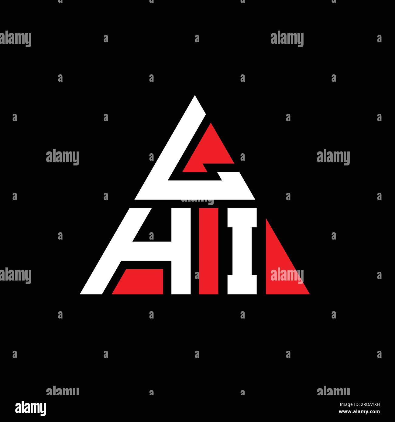 LHI triangle letter logo design with triangle shape. LHI triangle logo ...