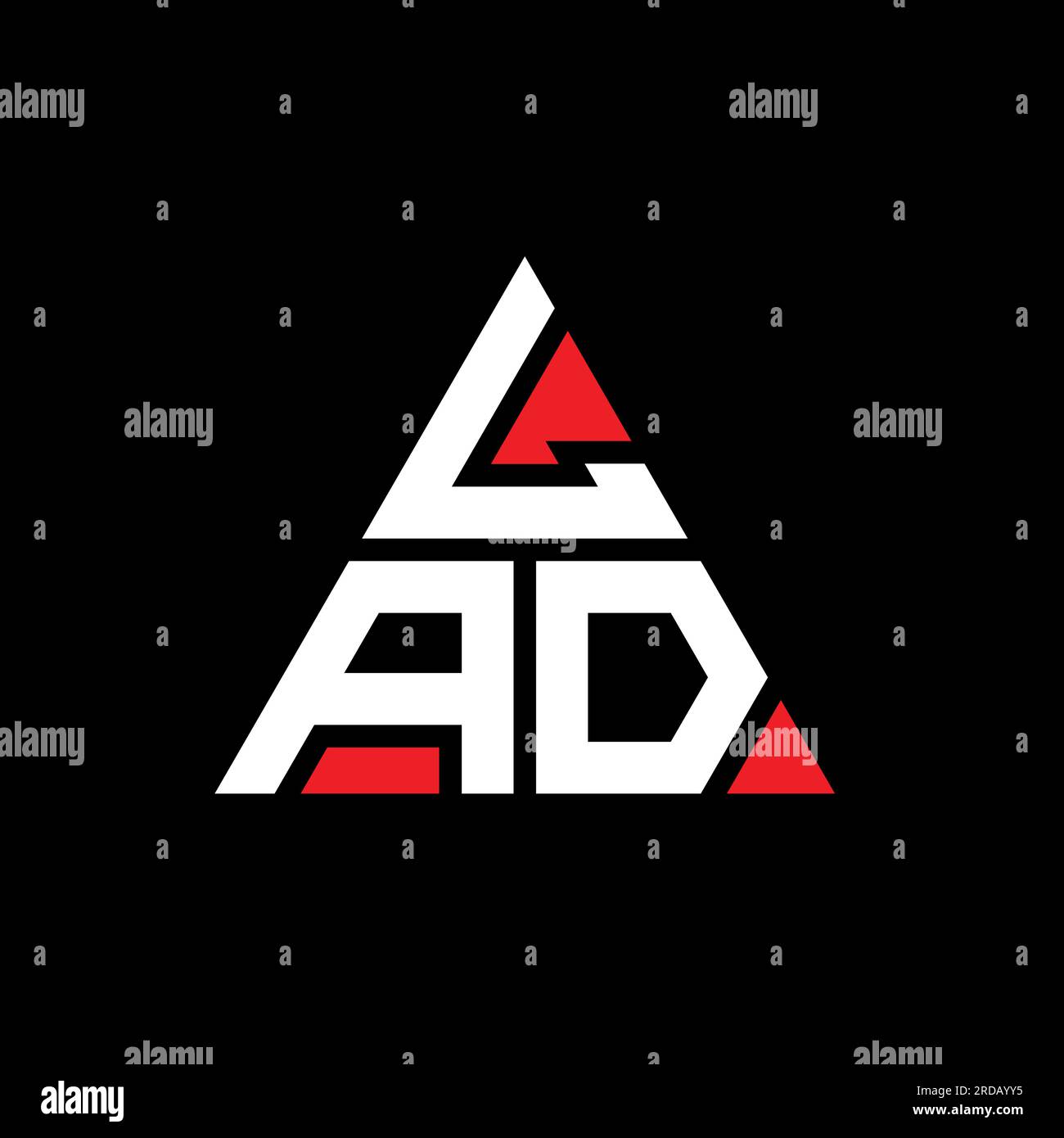 LAD triangle letter logo design with triangle shape. LAD triangle logo ...
