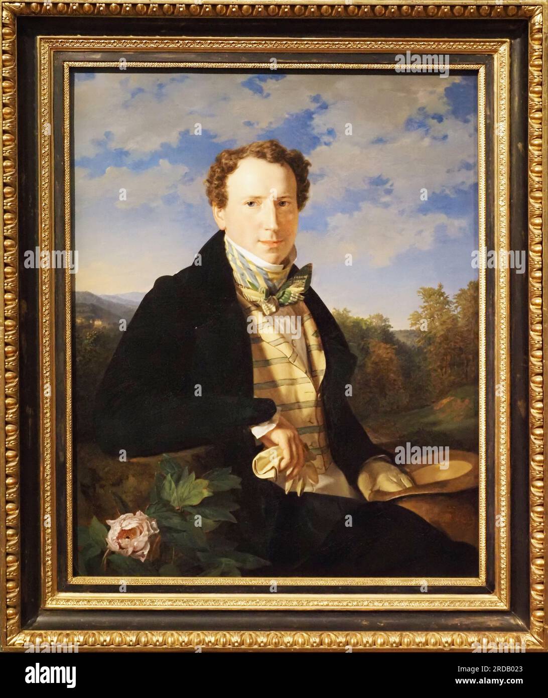 Self-Portrait as a Young Man, oil on canvas, 1828. Creator: Ferdinand ...