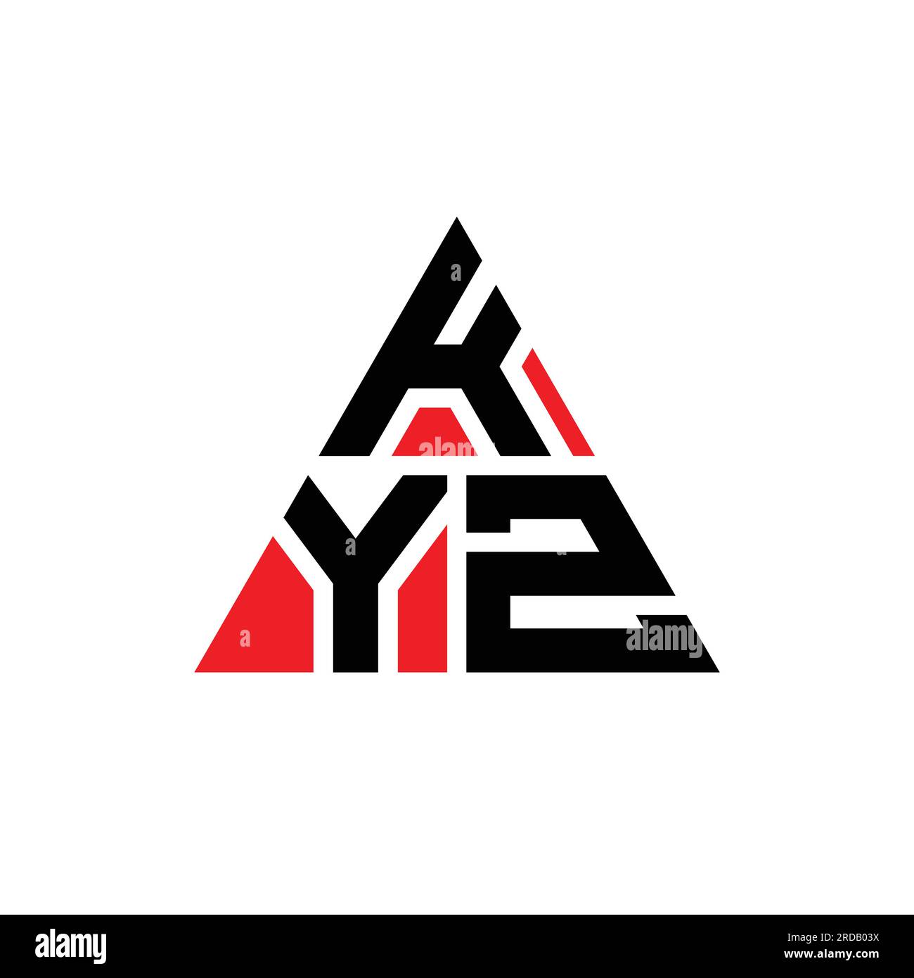 KYZ triangle letter logo design with triangle shape. KYZ triangle logo ...