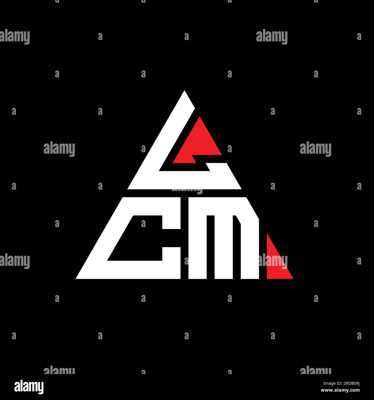 LCM triangle letter logo design with triangle shape. LCM triangle logo ...