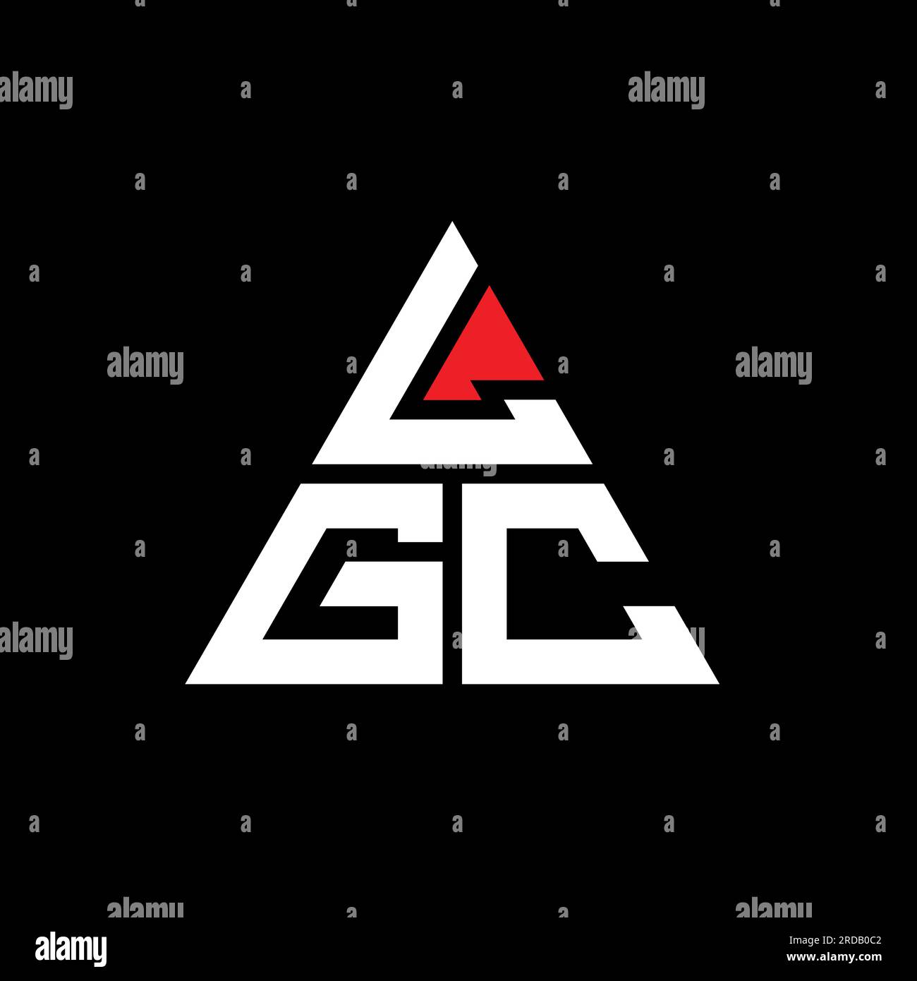 LGC triangle letter logo design with triangle shape. LGC triangle logo ...