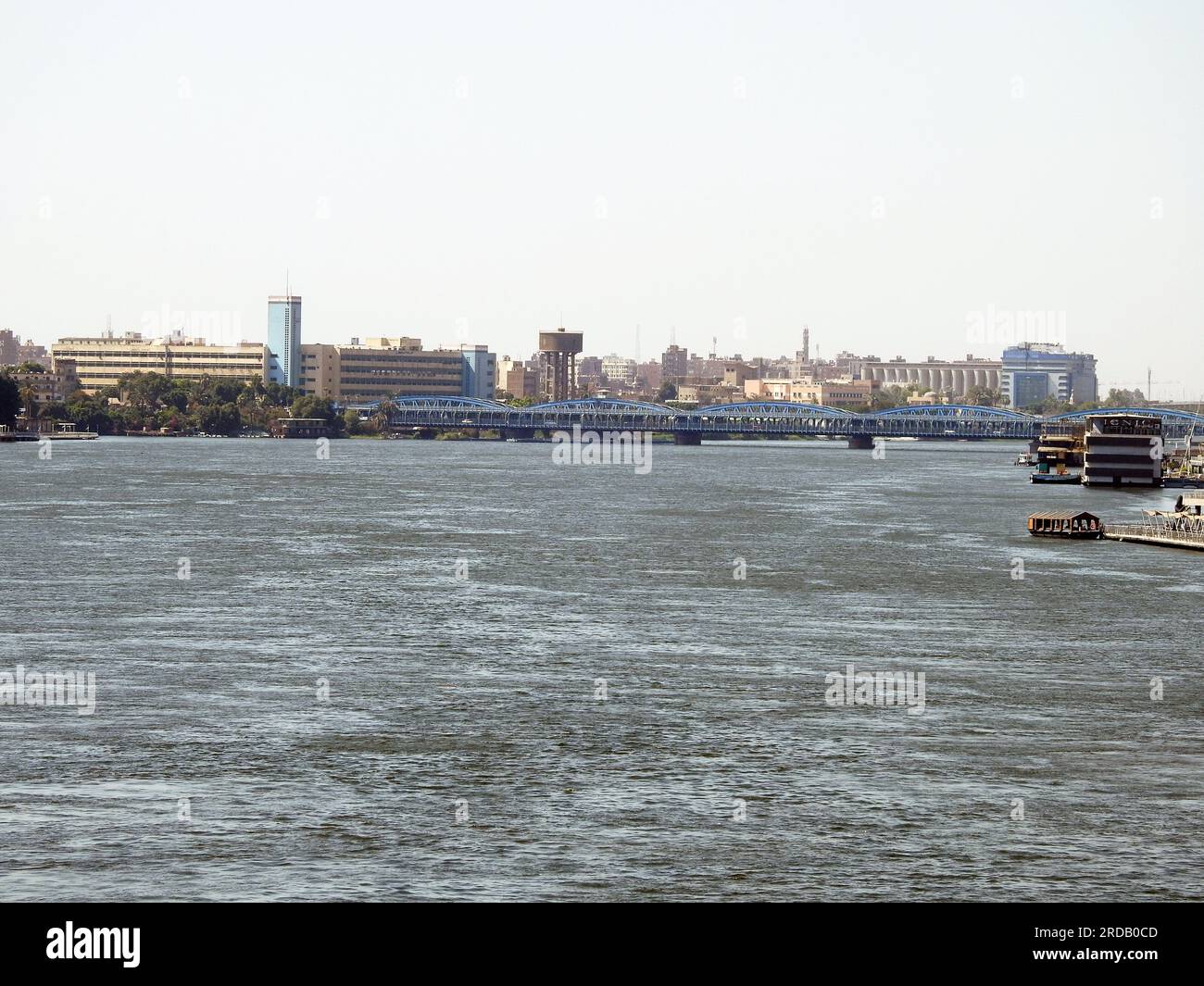 Cairo, Egypt, June 29 2023: The river Nile of Egypt with modern ...
