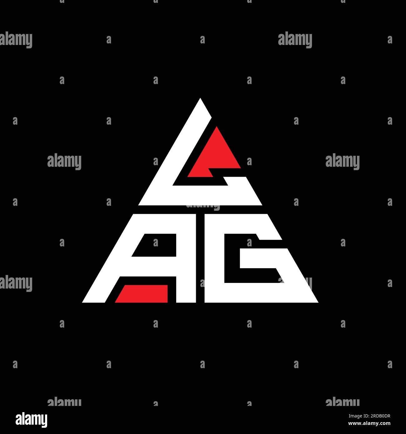 LAG triangle letter logo design with triangle shape. LAG triangle logo ...