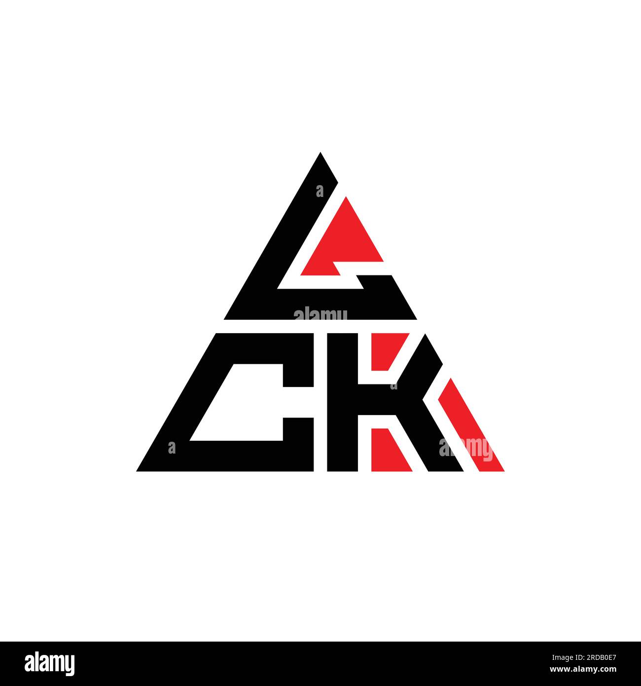LCK triangle letter logo design with triangle shape. LCK triangle logo ...