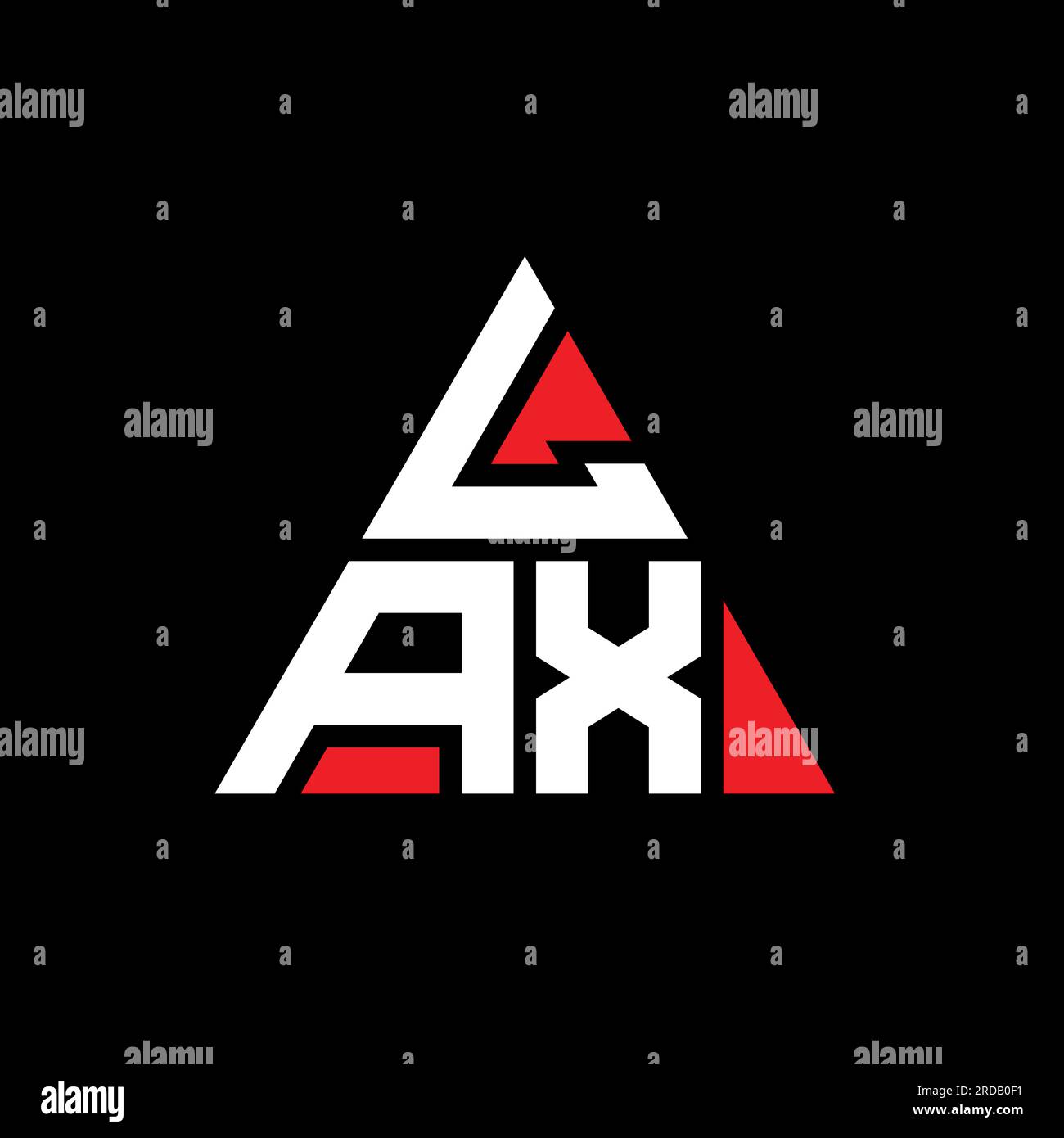 LAX triangle letter logo design with triangle shape. LAX triangle logo ...