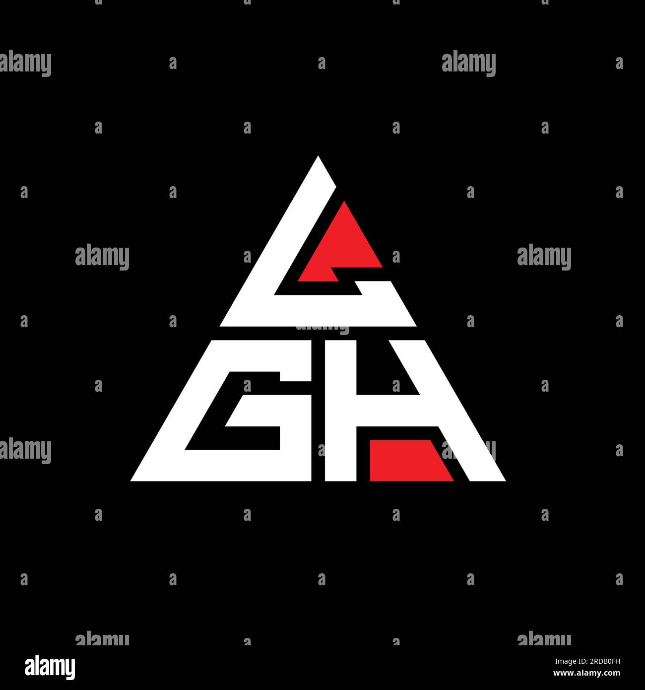 LGH triangle letter logo design with triangle shape. LGH triangle logo ...