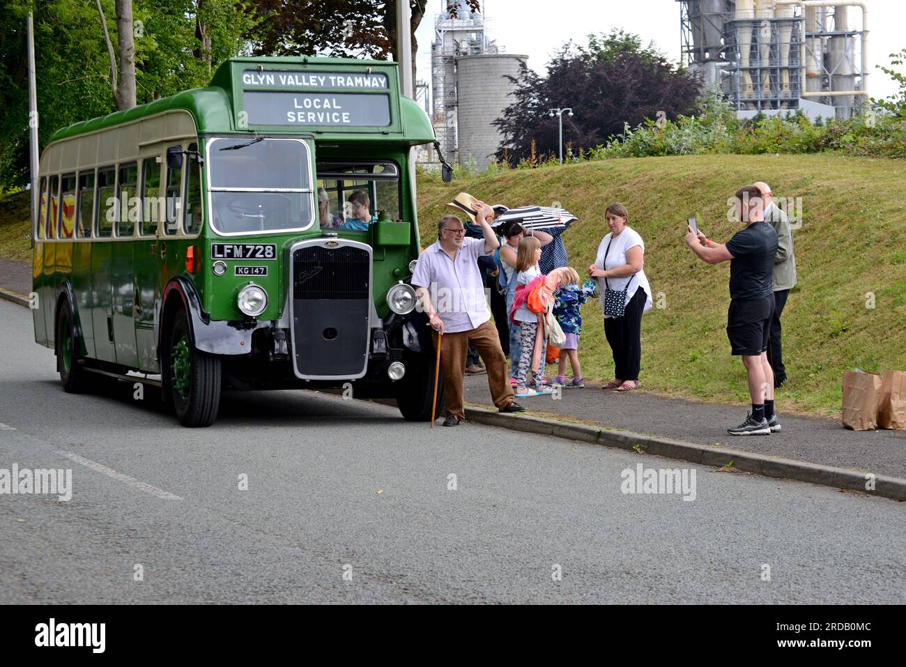 A 1950 built classic Bristol L5G bus now preserved, at the Glyn Valley ...