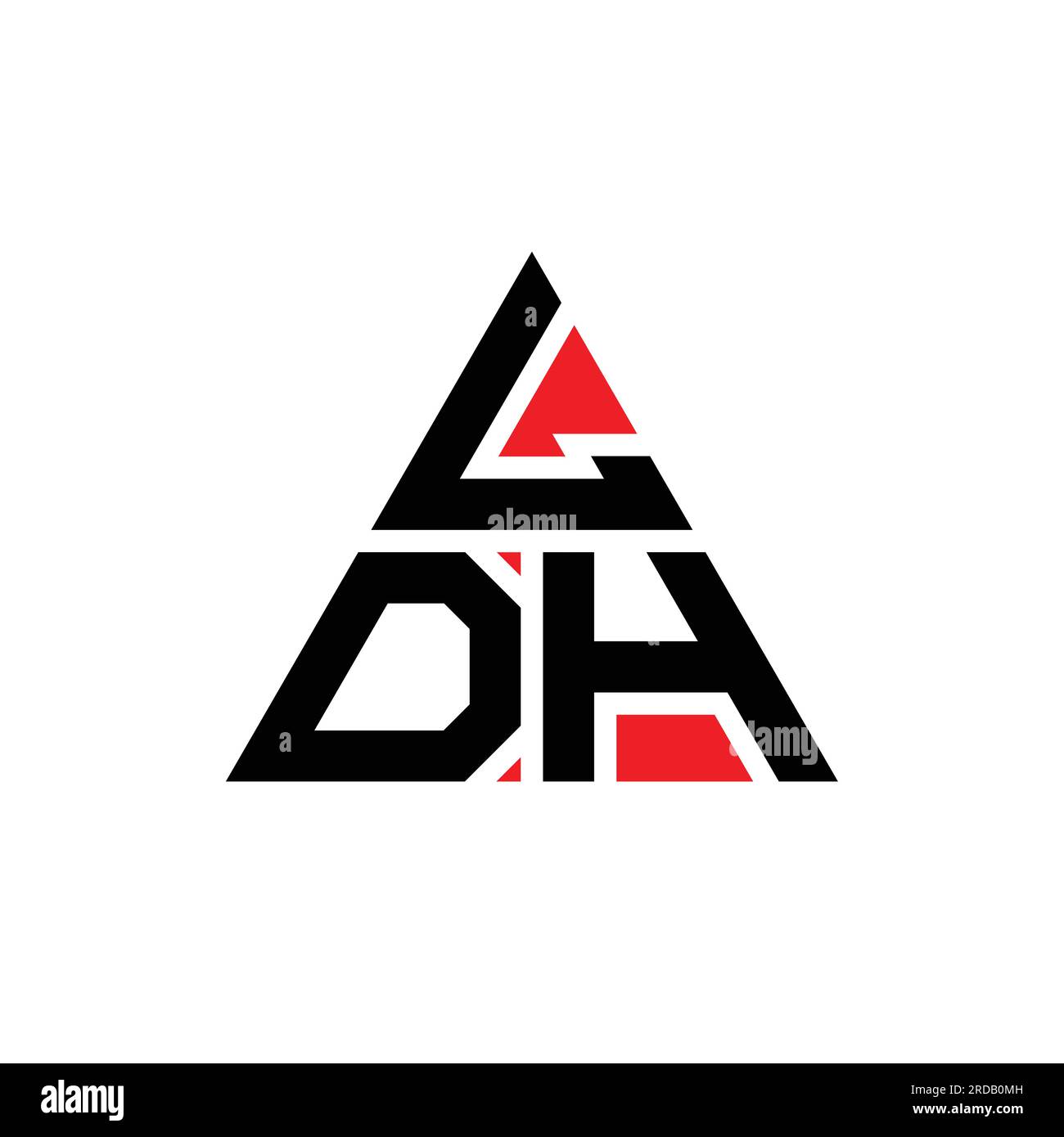 LDH triangle letter logo design with triangle shape. LDH triangle logo ...
