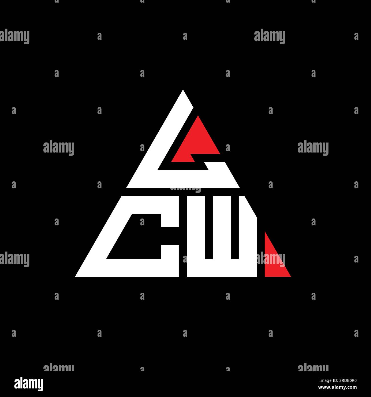 LCW triangle letter logo design with triangle shape. LCW triangle logo ...