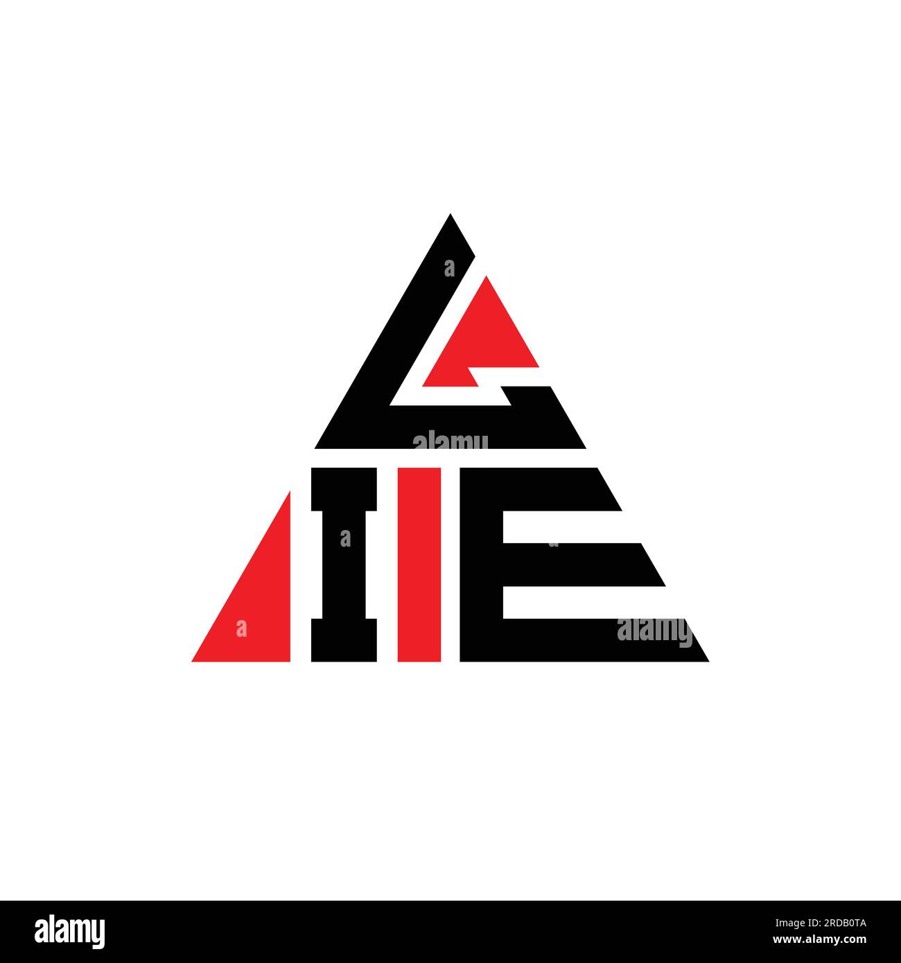 LIE triangle letter logo design with triangle shape. LIE triangle logo ...