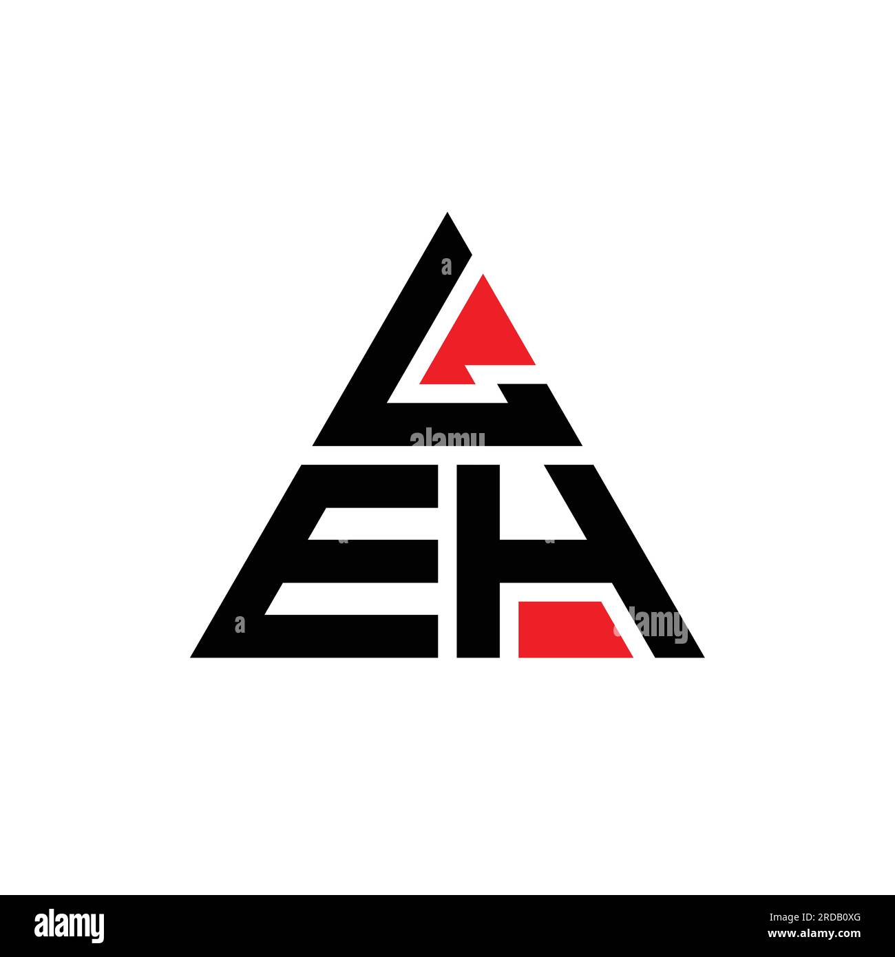 LEH triangle letter logo design with triangle shape. LEH triangle logo ...