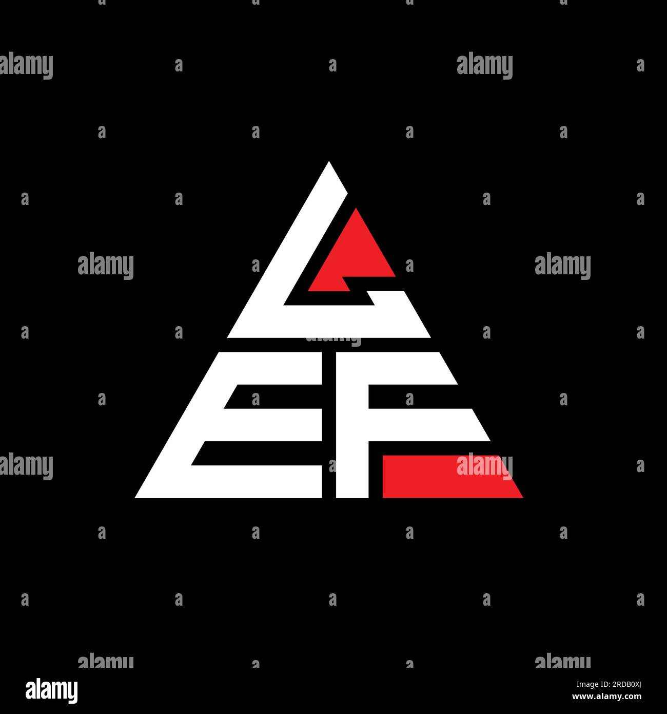 LEF triangle letter logo design with triangle shape. LEF triangle logo ...