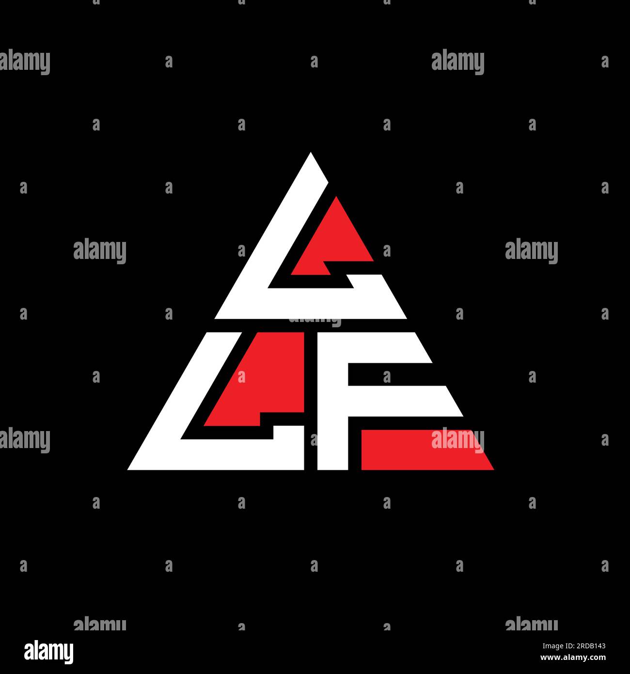 LLF triangle letter logo design with triangle shape. LLF triangle logo ...