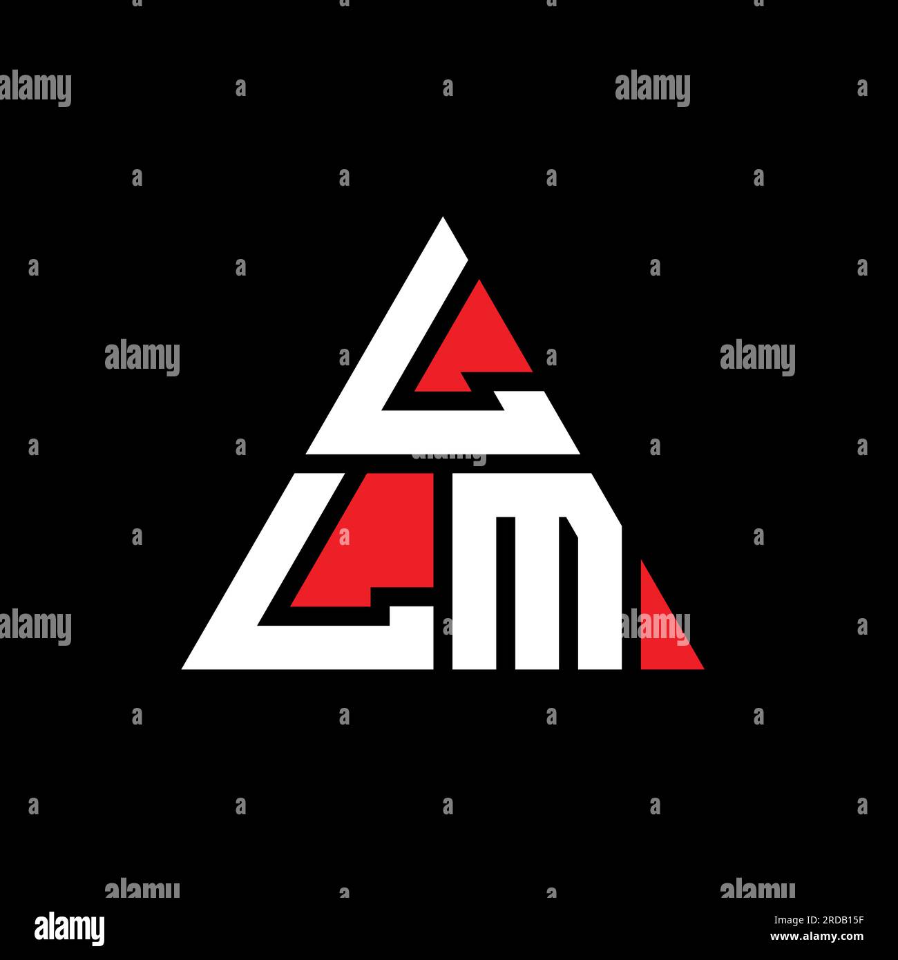 LLM triangle letter logo design with triangle shape. LLM triangle logo design monogram. LLM ...