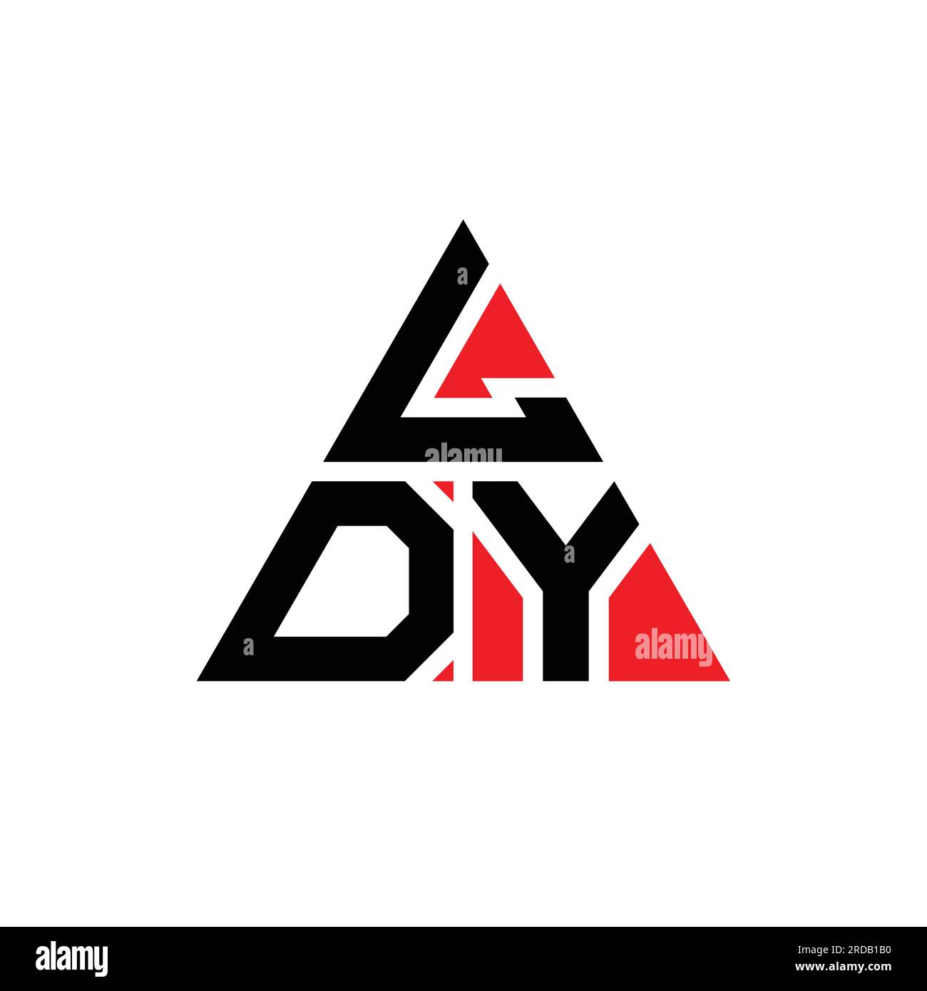 LDY triangle letter logo design with triangle shape. LDY triangle logo ...