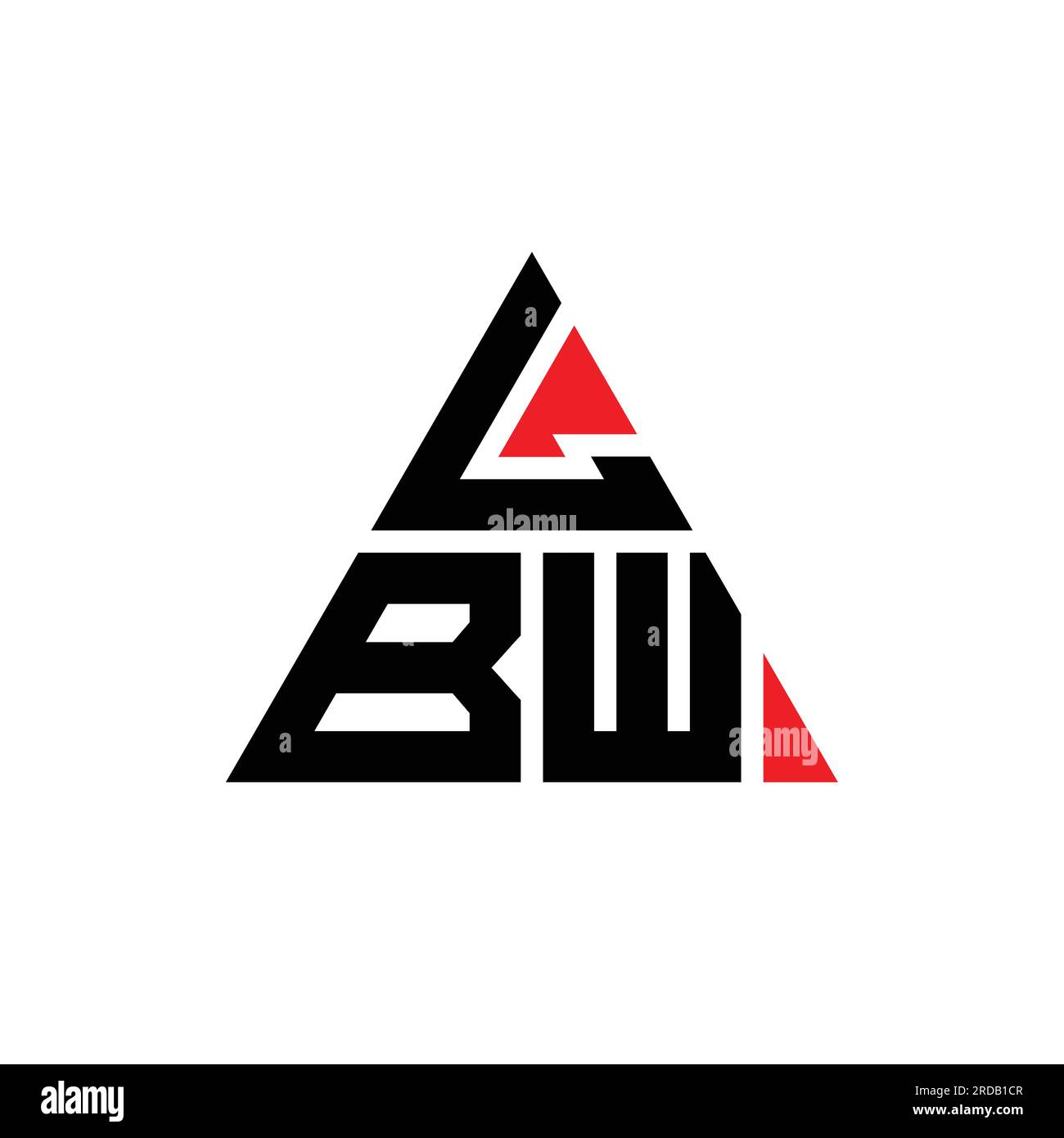 LBW triangle letter logo design with triangle shape. LBW triangle logo ...