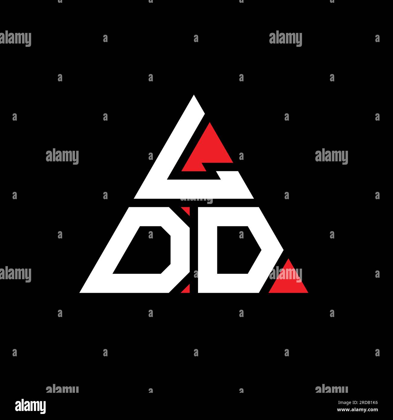 LDD triangle letter logo design with triangle shape. LDD triangle logo ...