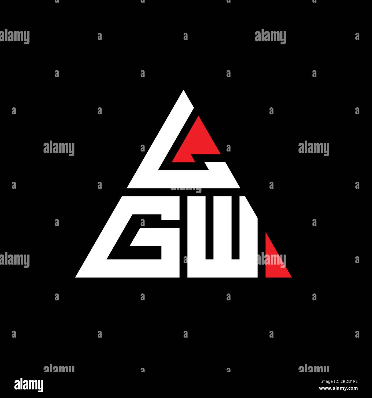 LGW triangle letter logo design with triangle shape. LGW triangle logo ...