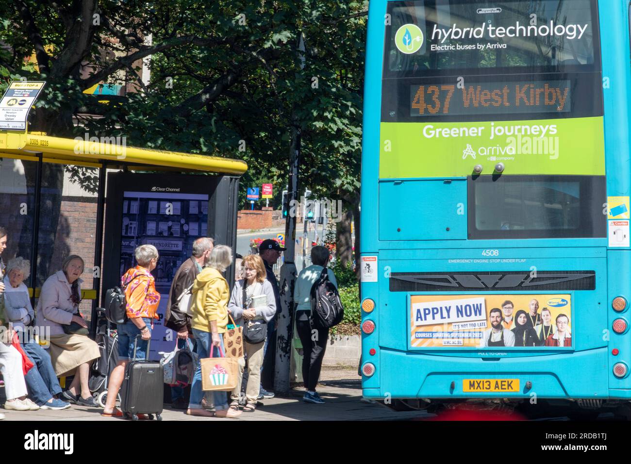 Merseytravel buses in West Kirby, Merseyside Stock Photo - Alamy