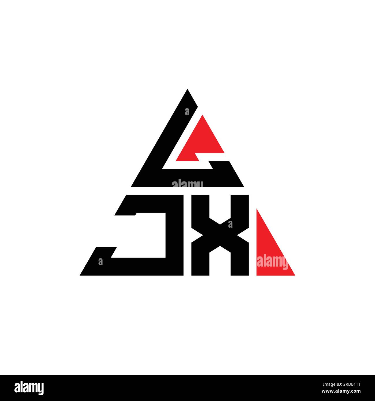 LJX triangle letter logo design with triangle shape. LJX triangle logo ...