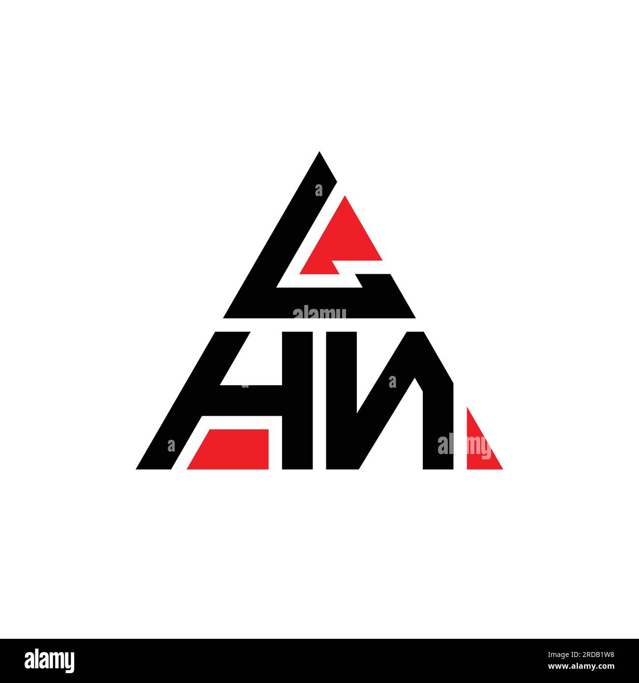 LHN triangle letter logo design with triangle shape. LHN triangle logo ...