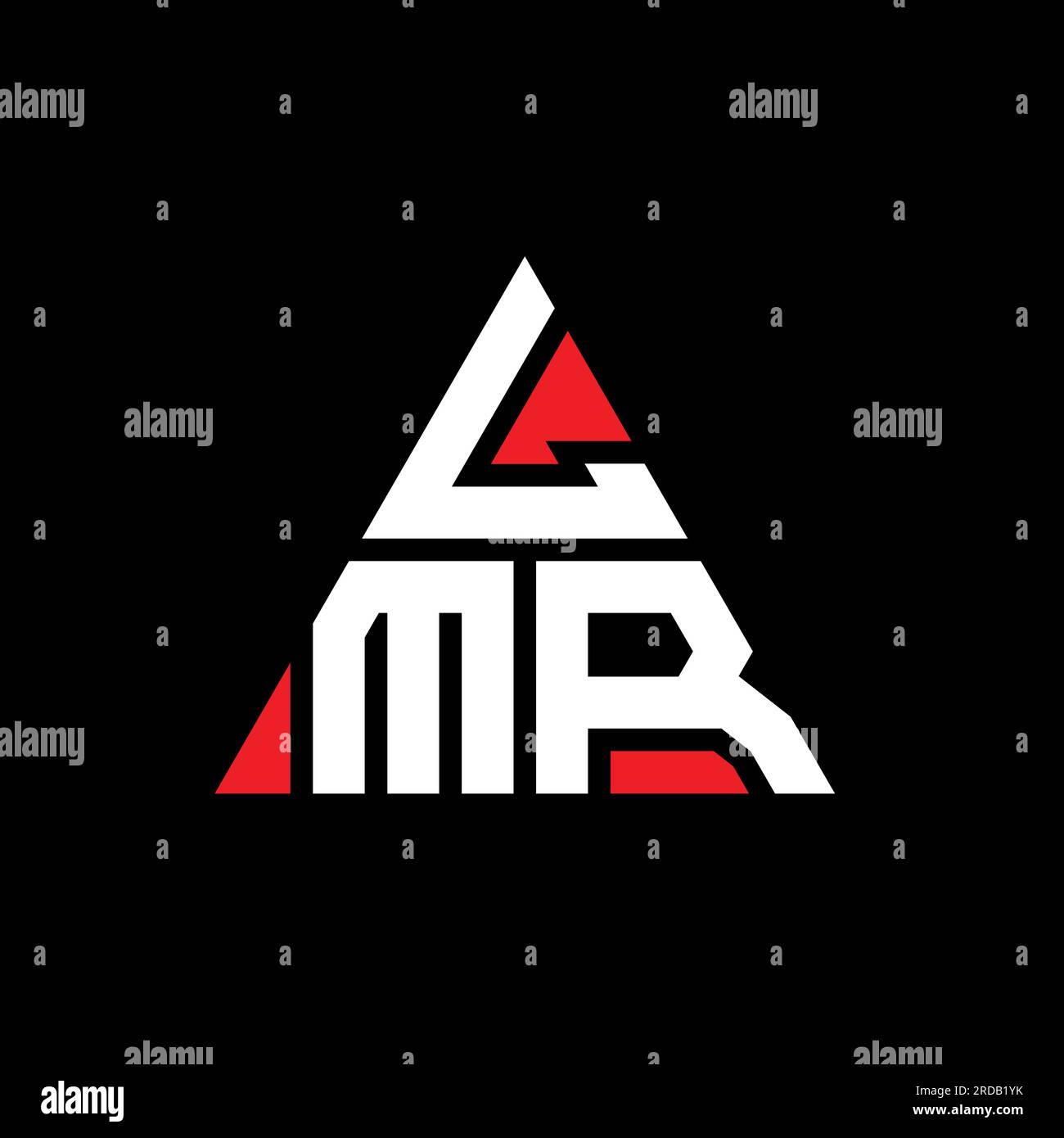 LMR triangle letter logo design with triangle shape. LMR triangle logo ...