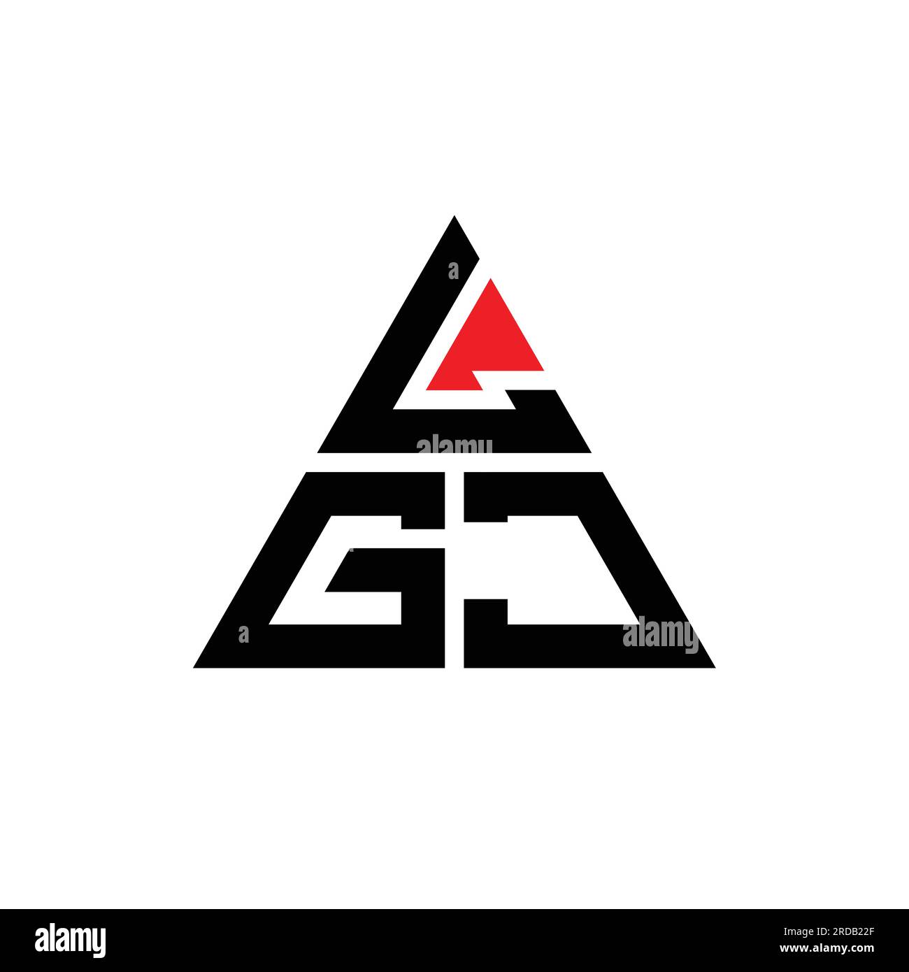 LGJ triangle letter logo design with triangle shape. LGJ triangle logo ...