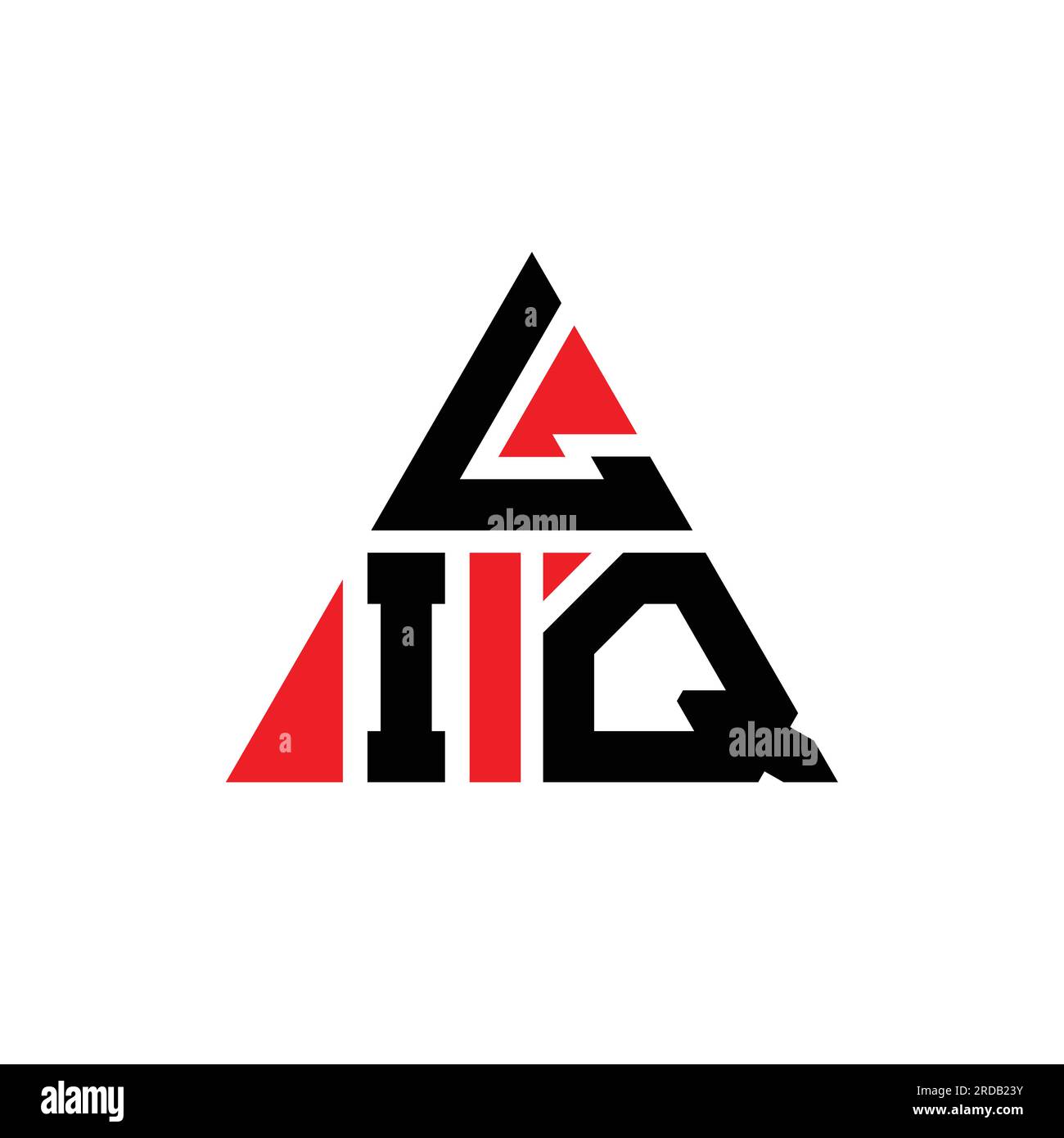 LIQ triangle letter logo design with triangle shape. LIQ triangle logo ...