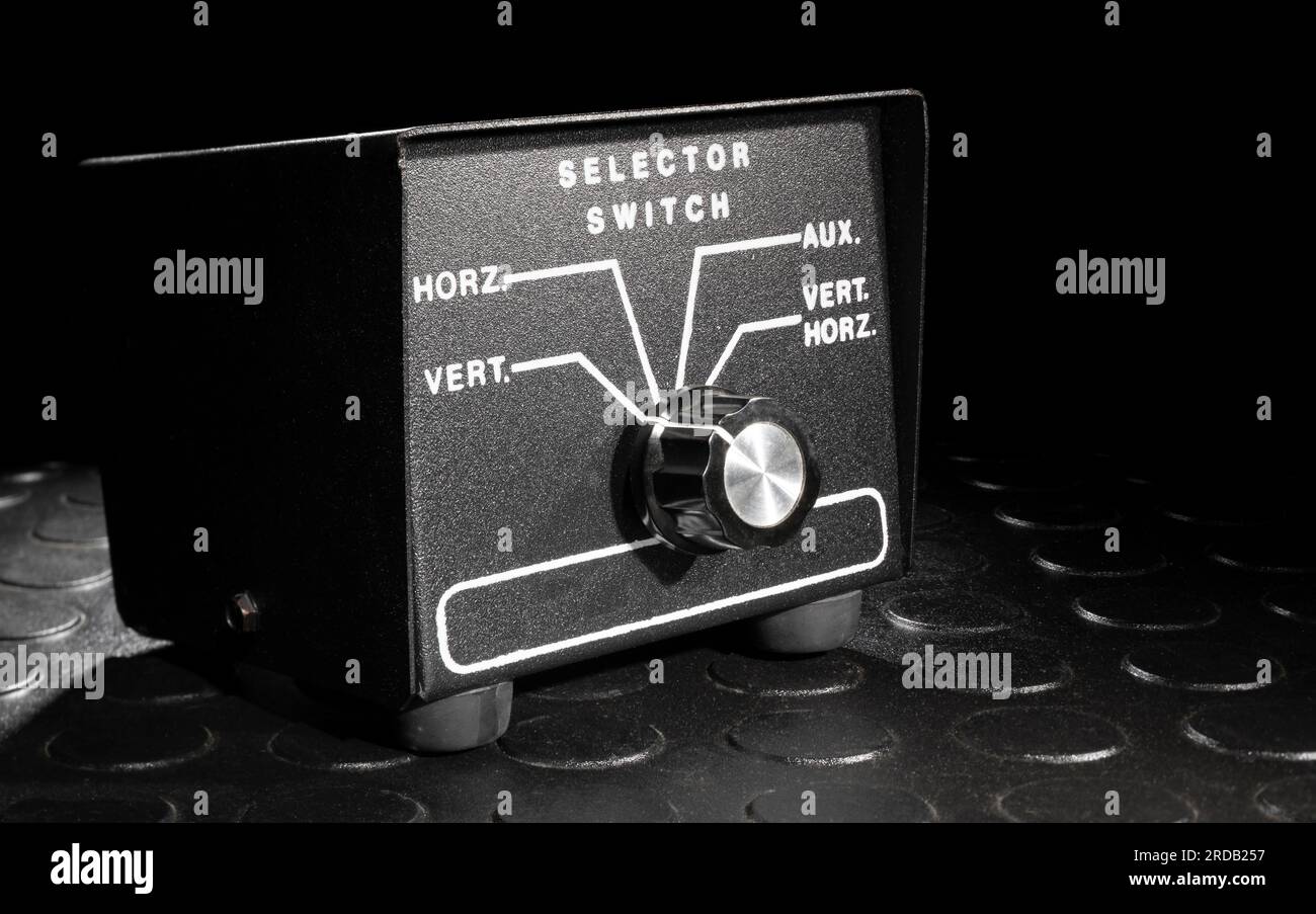 Switch to change which antenna is connected to a two-way radio Stock ...