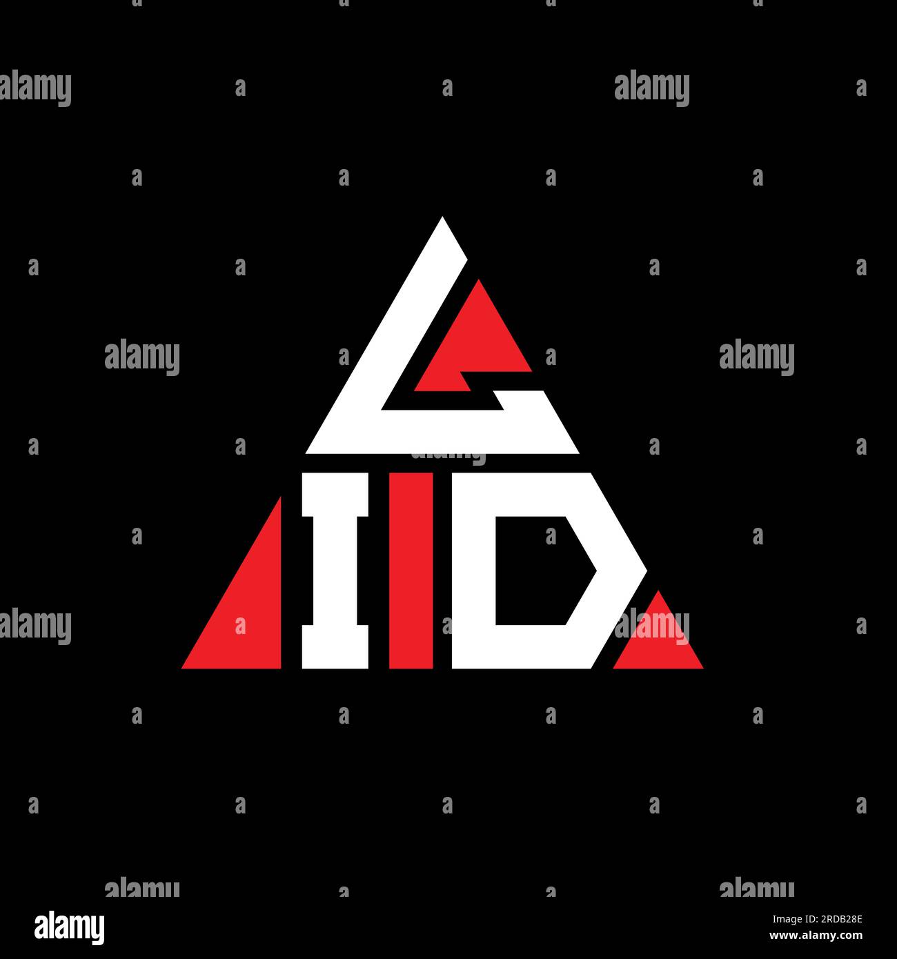 LID triangle letter logo design with triangle shape. LID triangle logo ...