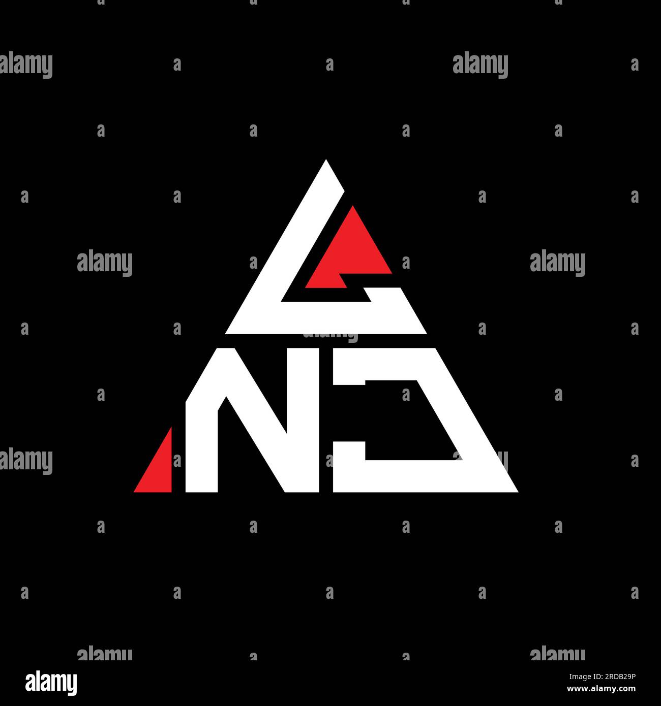 LNJ triangle letter logo design with triangle shape. LNJ triangle logo ...