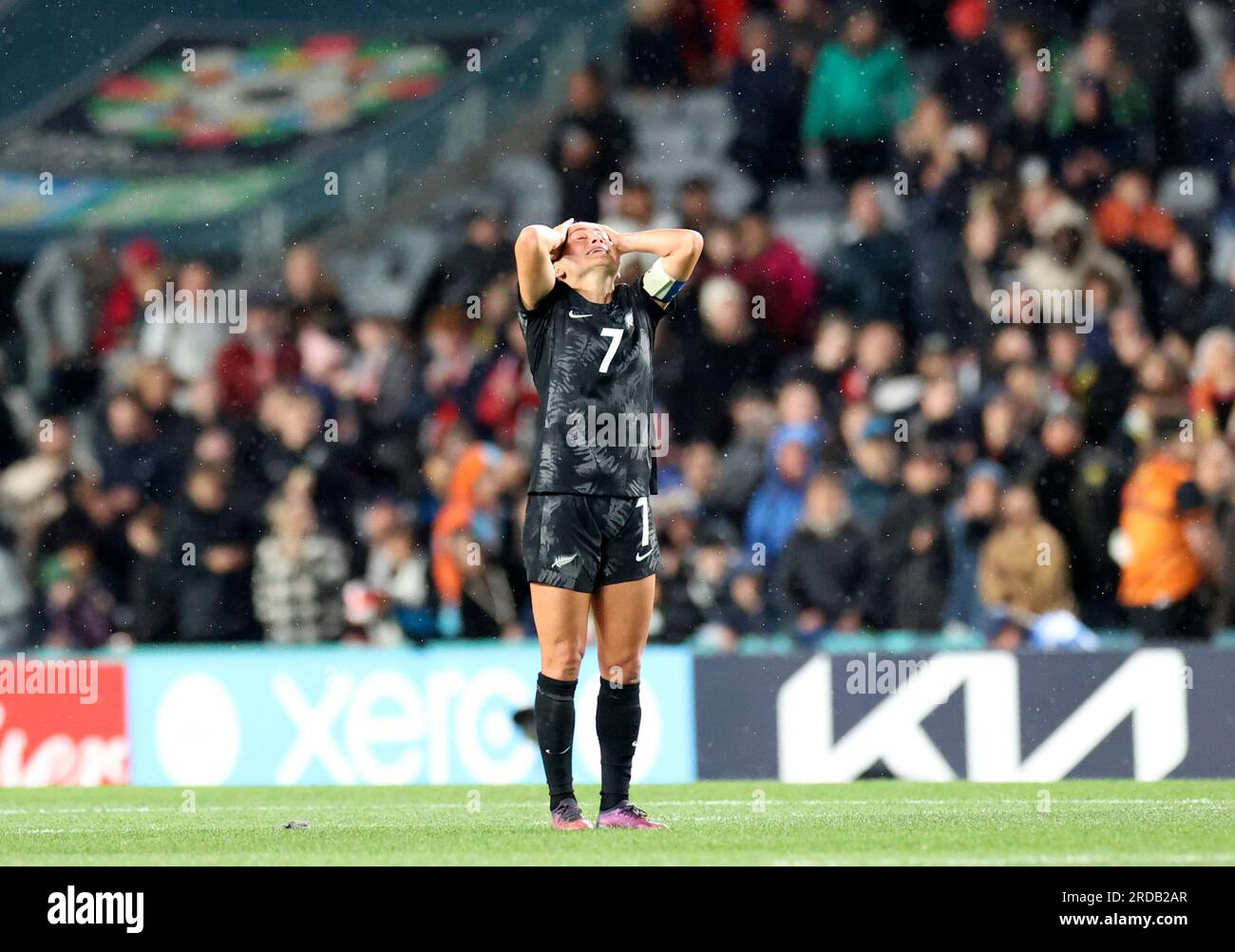 New Zealand's Ali Riley celebrates at the end of the Women's World Cup ...